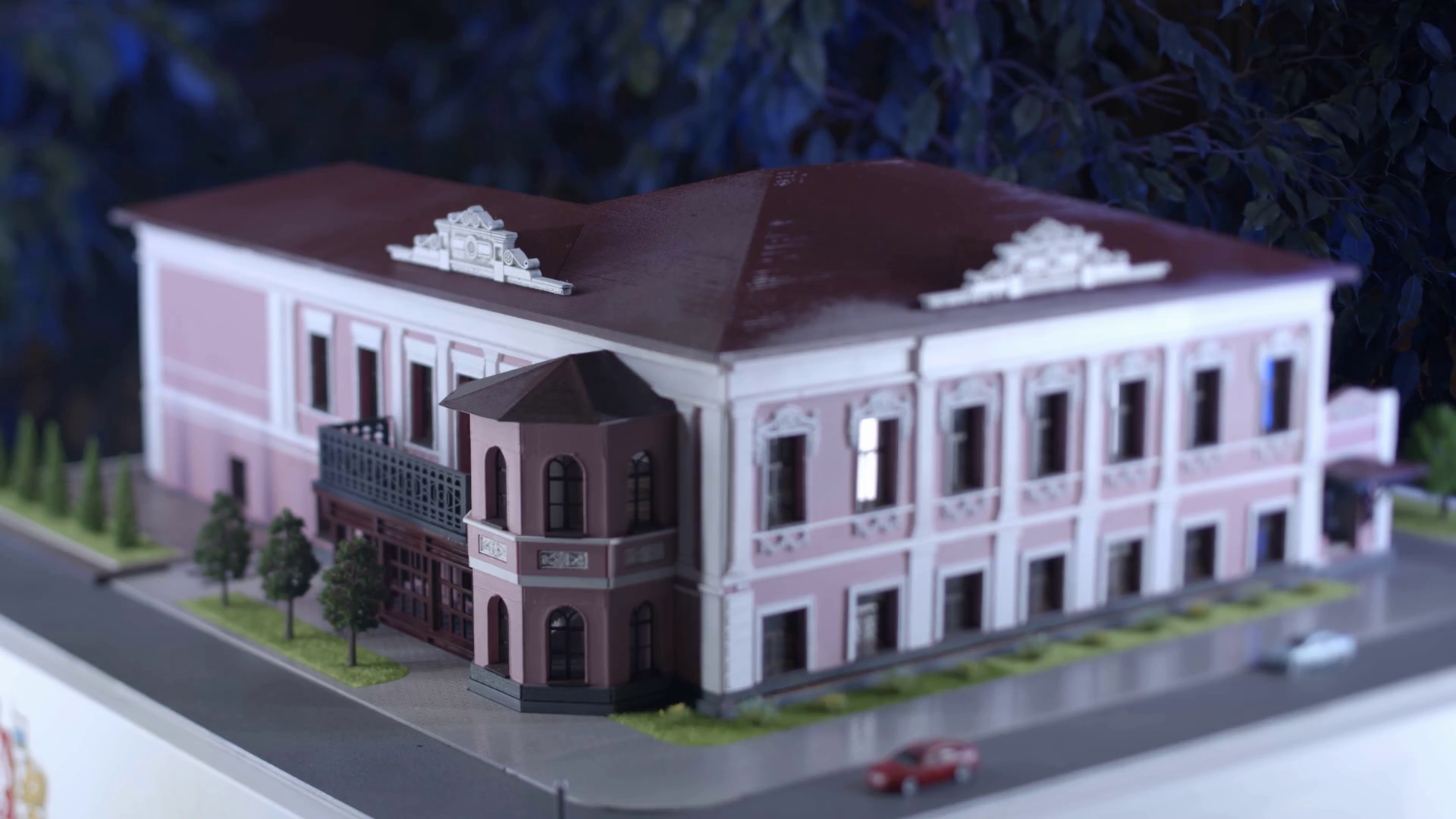 Close Up Of Model Of Administrative Building Stock Footage SBV ...