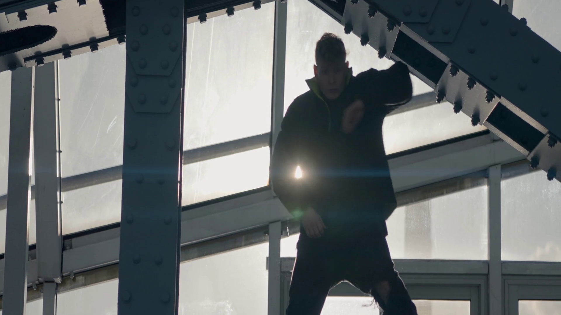 Guy Dancing Hip Hop On Bridge Action Cool Stock Footage SBV-348493887 ...