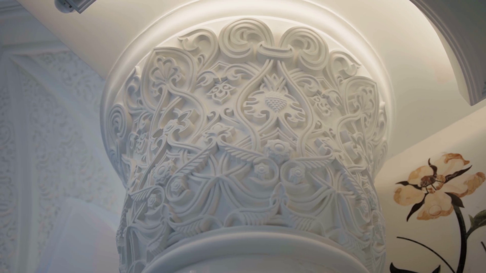 White Patterns On Walls Of Temple Beautiful Stock Footage SBV-348492889 ...