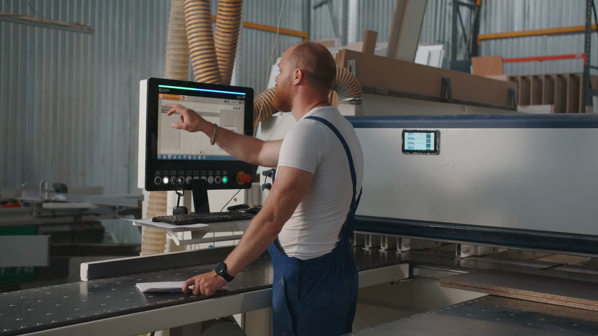 Man Clicks On Control Panel Creative Man Stock Footage SBV-348492424 ...