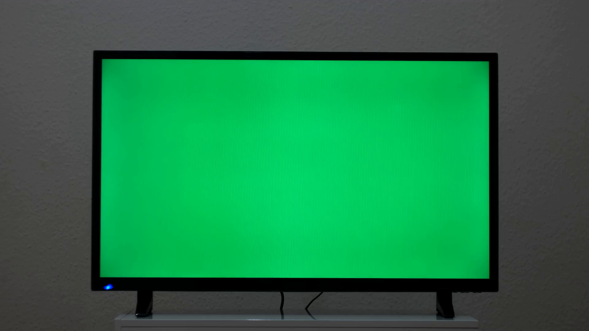 Lcd Smart Tv With Green Screen On Grey Wall Stock Footage SBV-348512844 ...