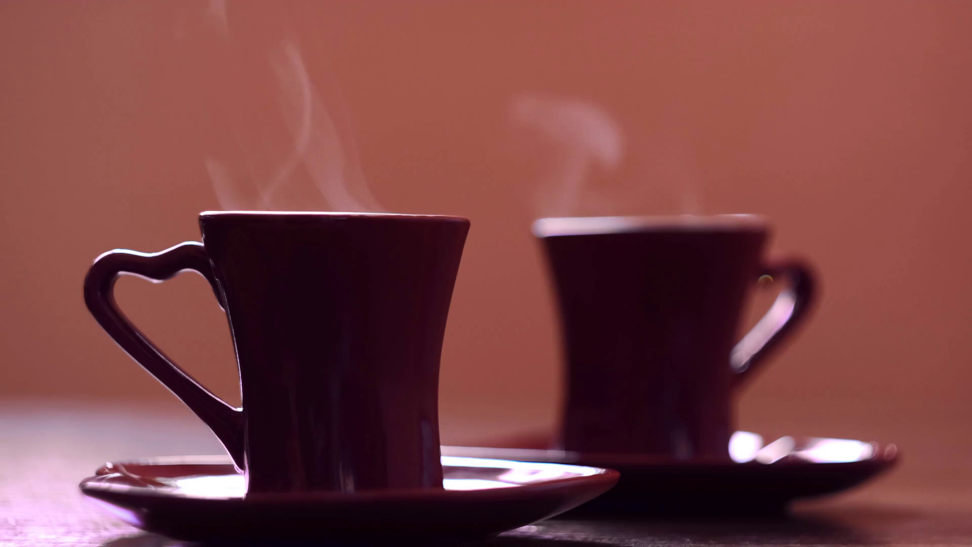 Close-up Of Steaming Hot Drink In Mugs Stock Footage SBV-348511259 ...