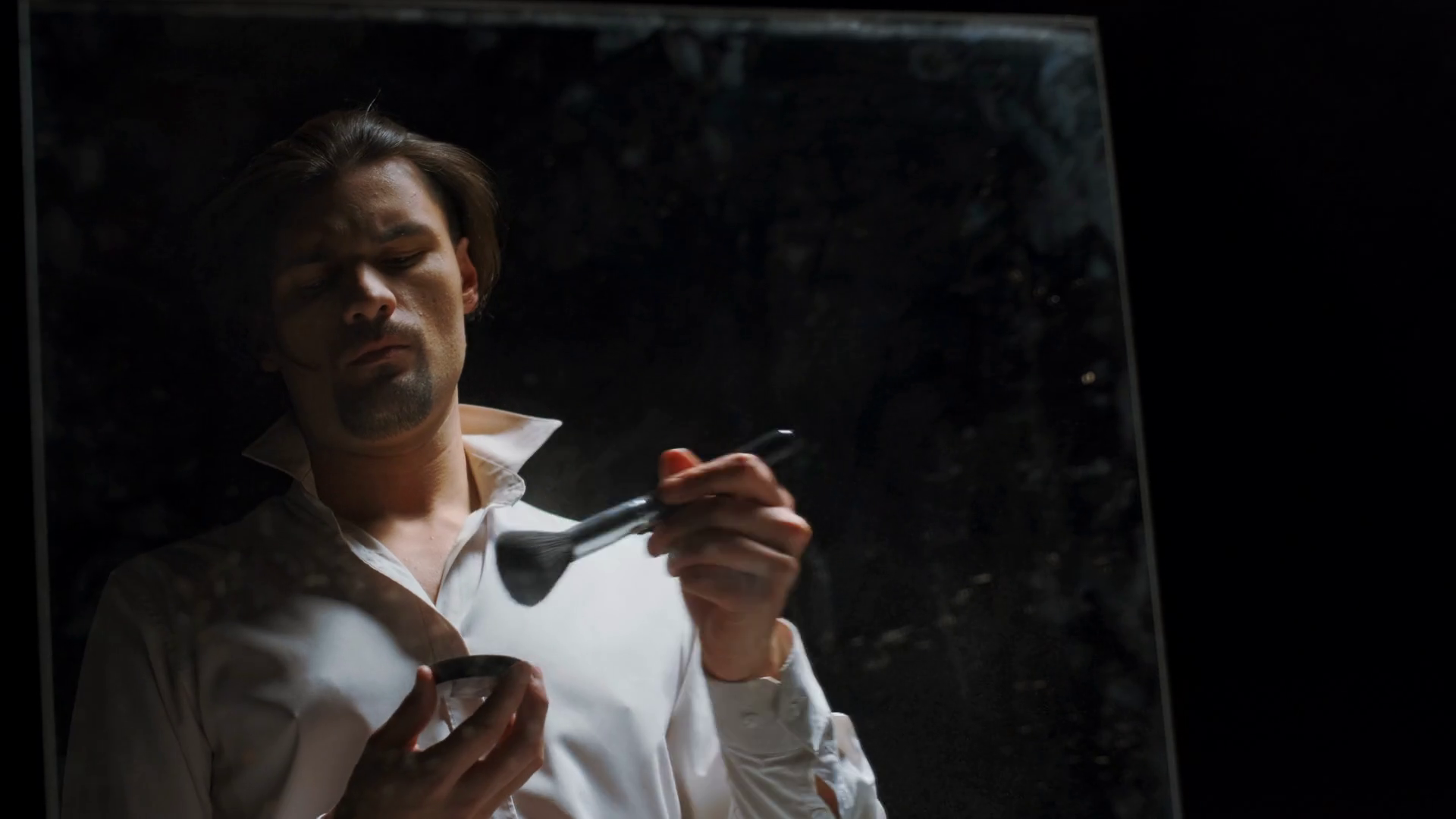 Male Reflection In Dark Room Stock Footage Stock Footage SBV-348511141 ...