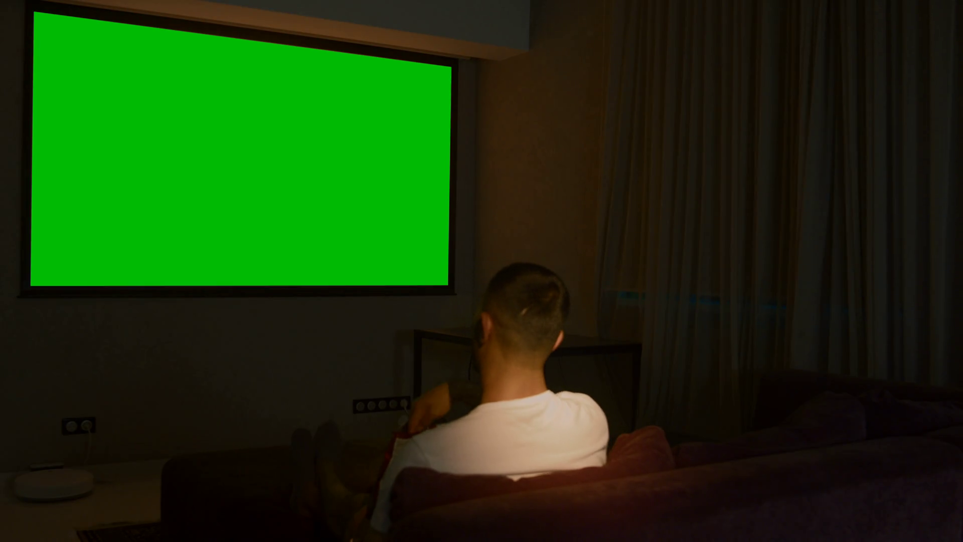 A Man Sitting On Couch Media Adult Male Stock Footage SBV-348513346 ...