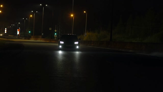 Car Pulling Up To Building Night Stock Footage: Royalty-Free Video ...