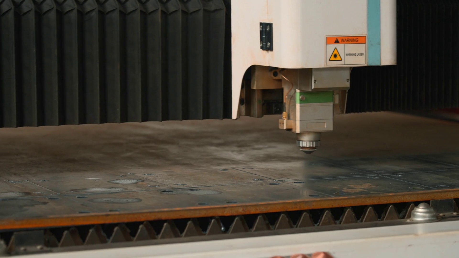 Automatic Laser Cutting Machine In Action Stock Footage SBV-348502434 ...