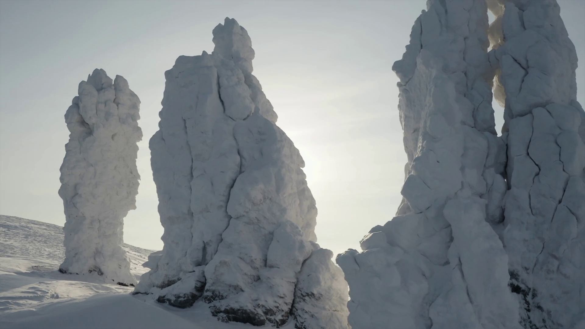 Stone Pillars On Background Of Winter Sunny Stock Footage SBV-348497003 ...