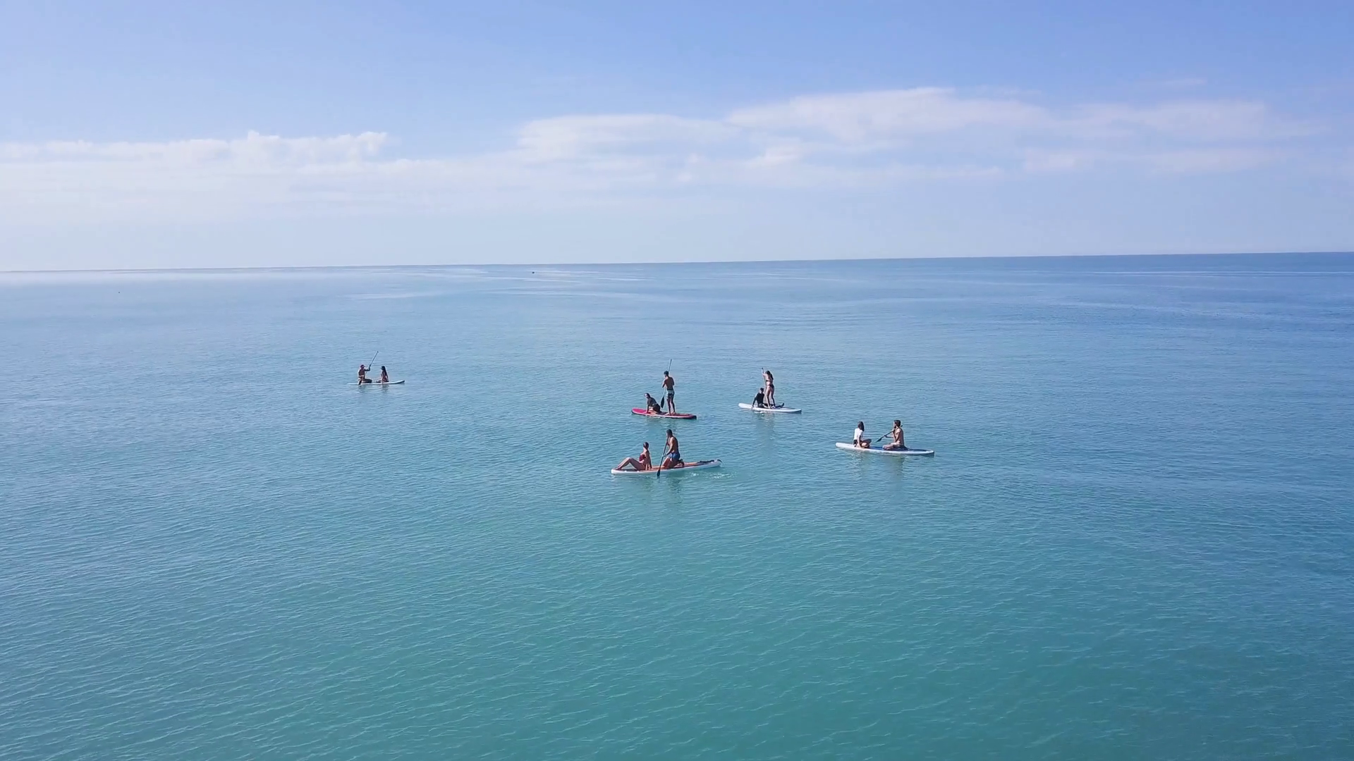 Group Of People On Sup Board Beautiful Stock Footage SBV-348468332 ...