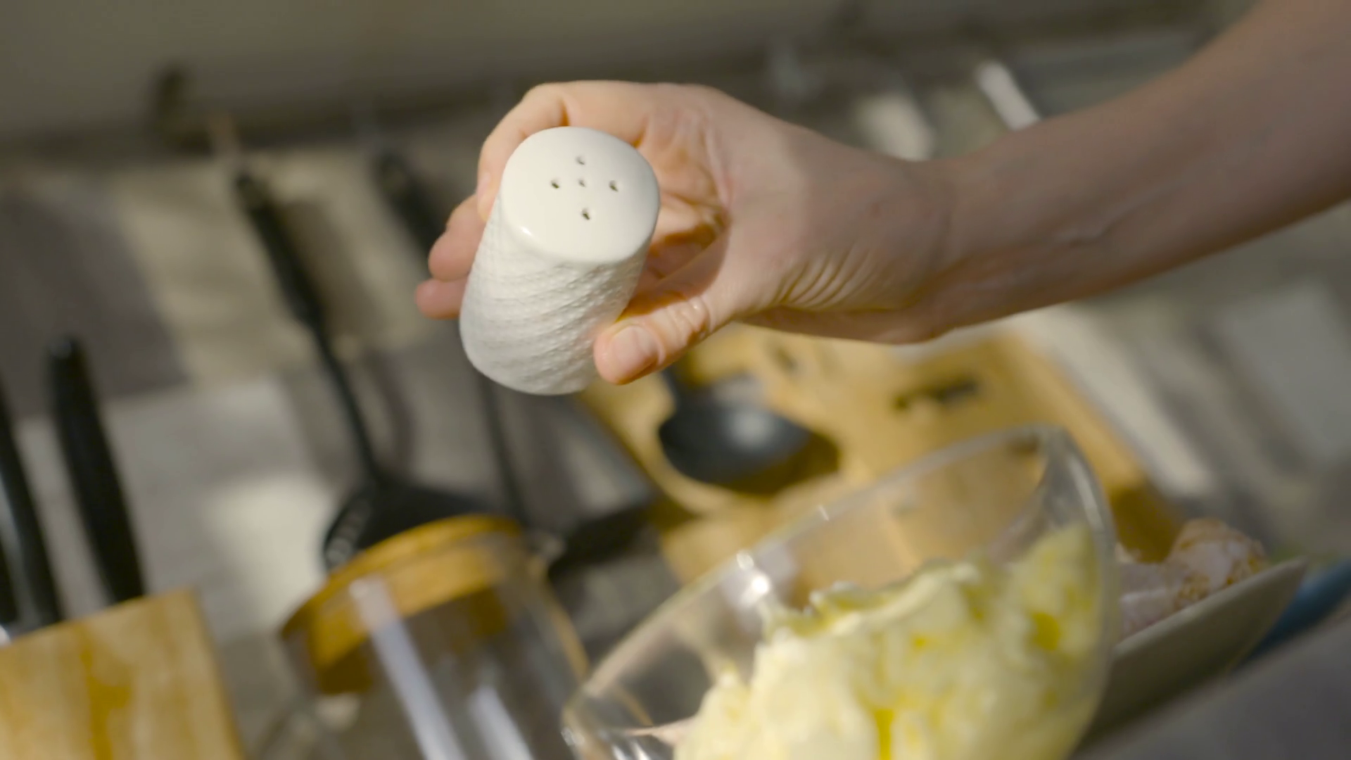 Salt Being Poured Into Bowl Action Close-up Stock Footage SBV-348469032 ...