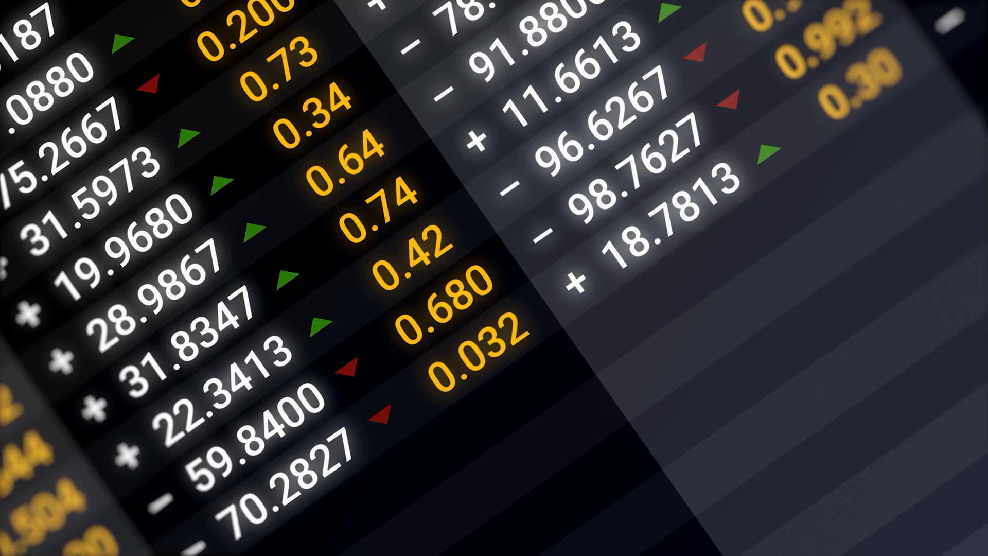 Abstract Financial Data Changing Symbols On Stock Motion Graphics SBV ...
