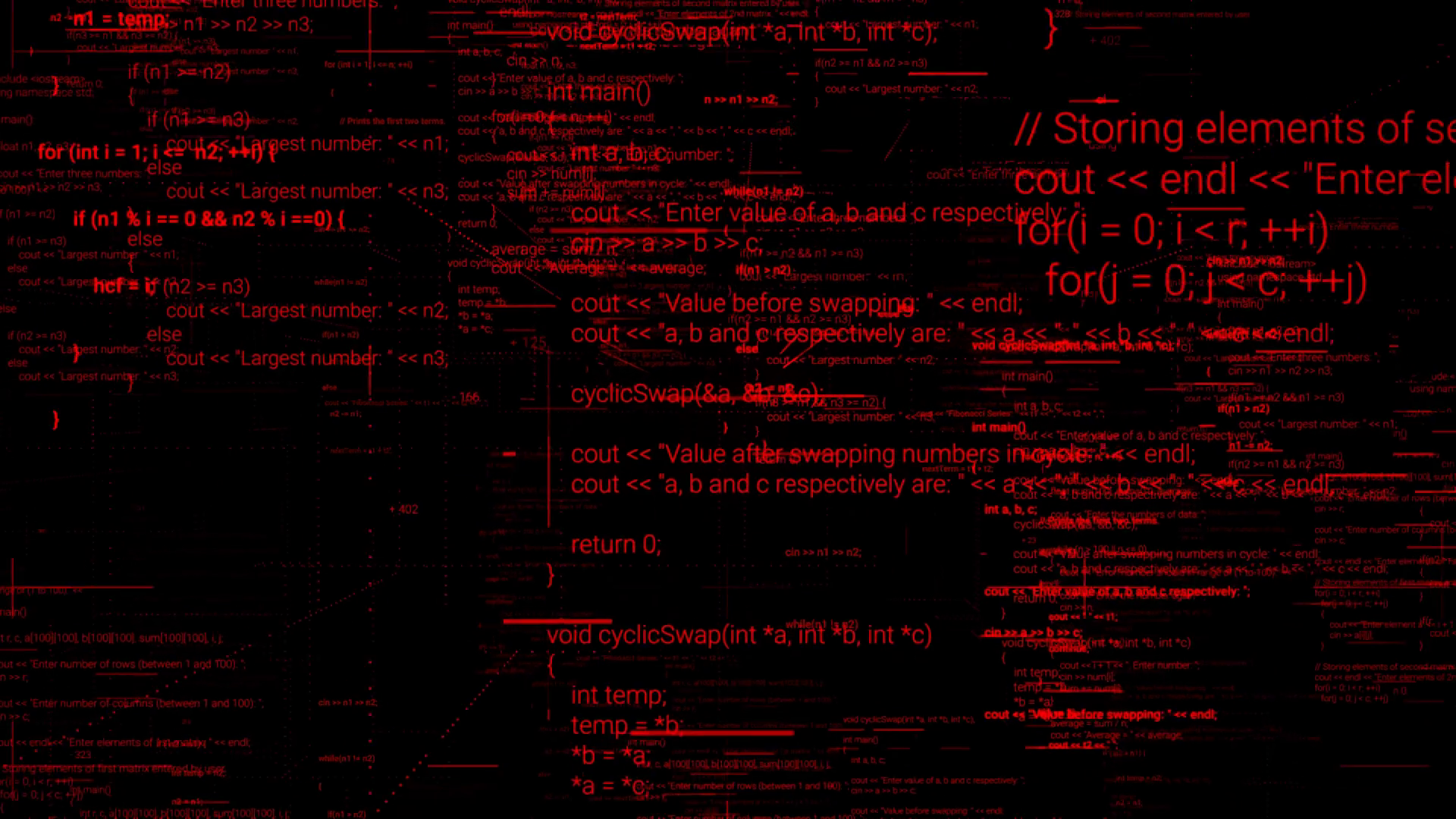 Flying Backwards Through Symbols Of Computer Stock Motion Graphics SBV ...