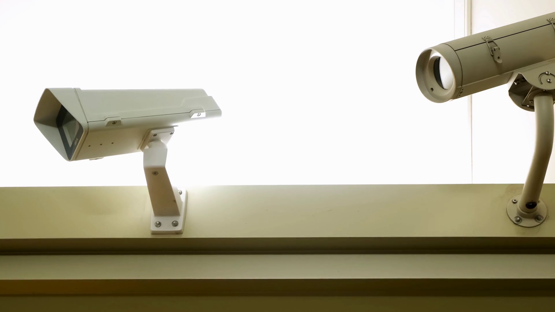 Close Up Of Cc Tv Cameras Recording Video Stock Footage SBV-348478773 ...