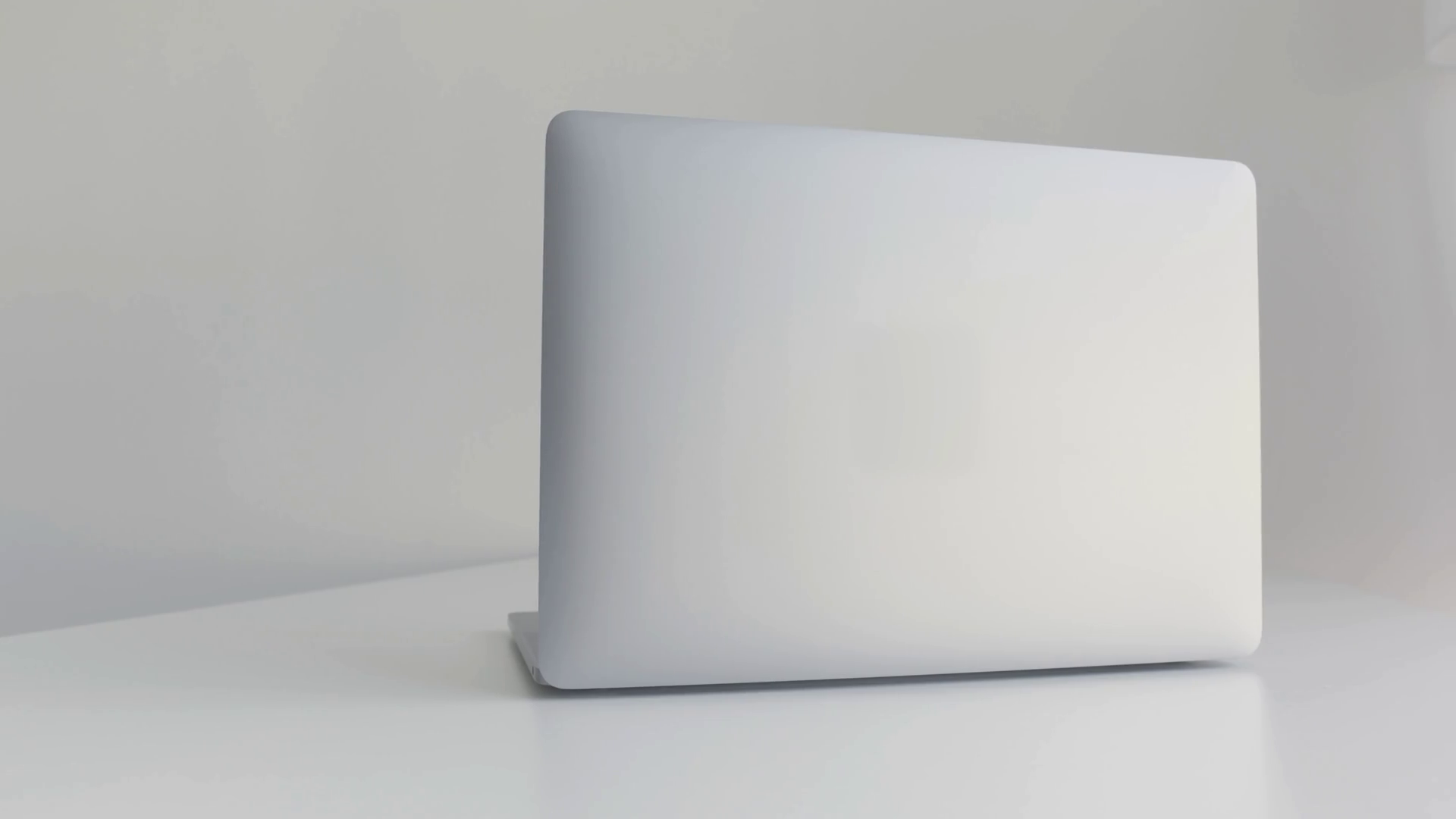 Rear View Of White Laptop Isolated On White Stock Footage SBV-348479835 ...