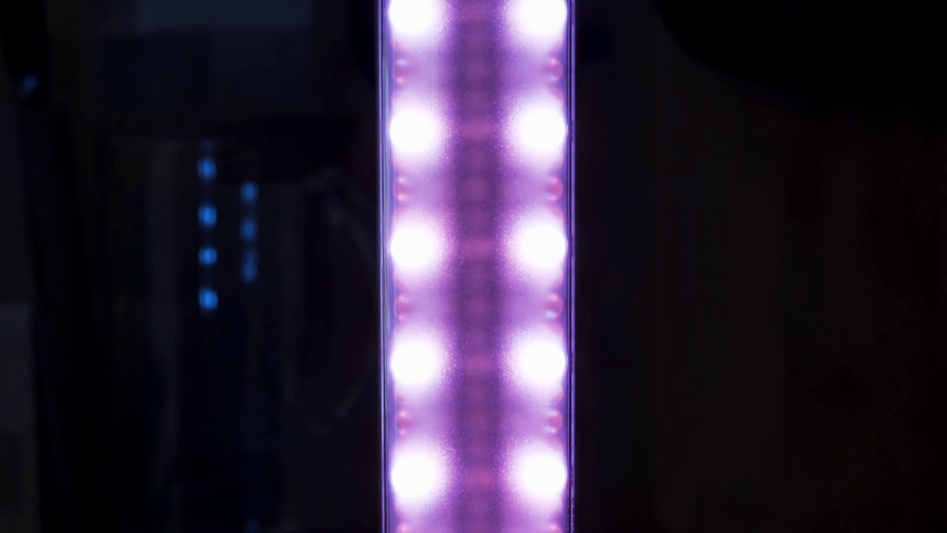 Purple Color Led Strip Light Shining In Dark Stock Footage SBV ...