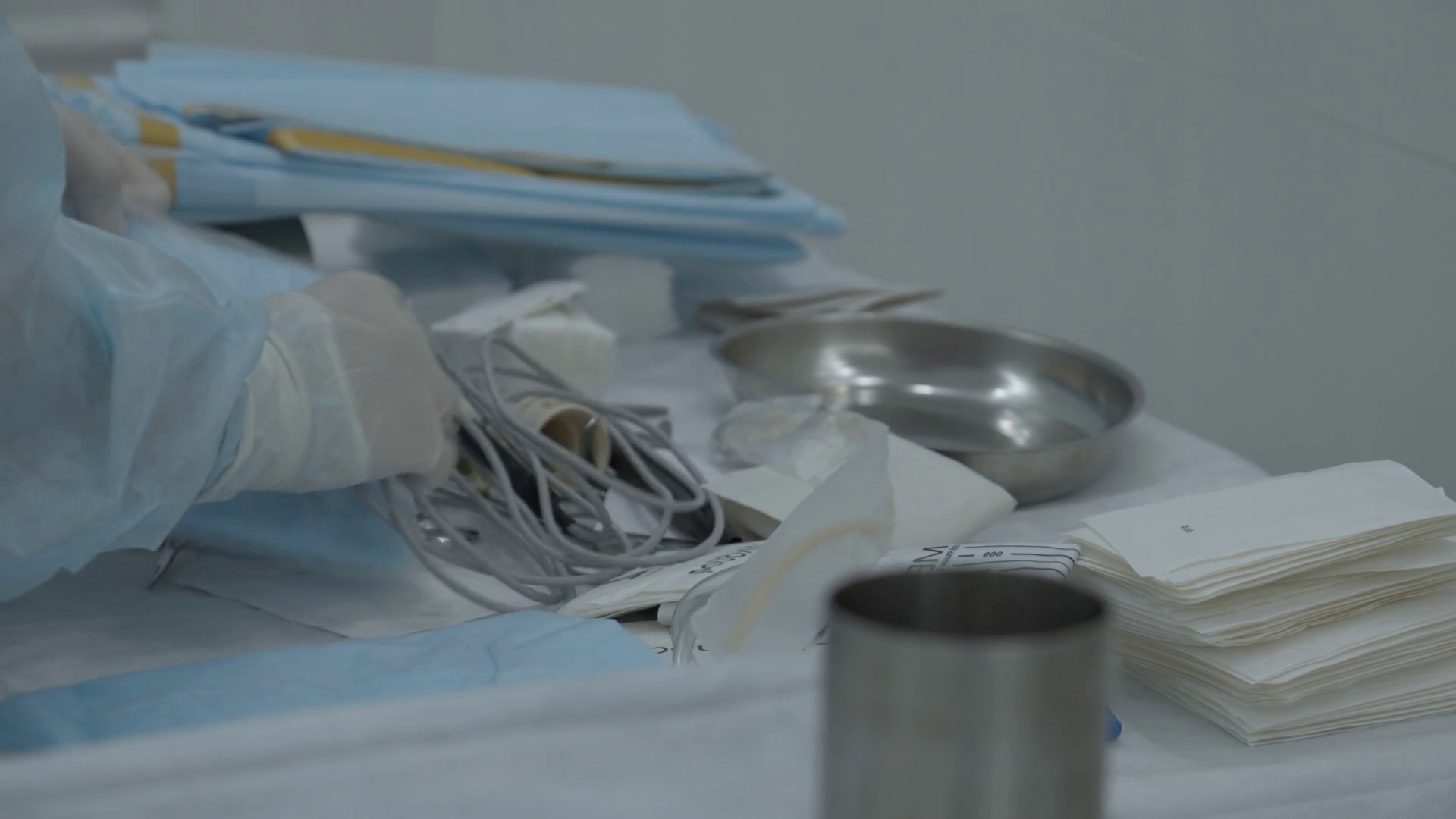 A Table Of Medical Tools Are Placed Upon Stock Footage SBV-348521089 ...