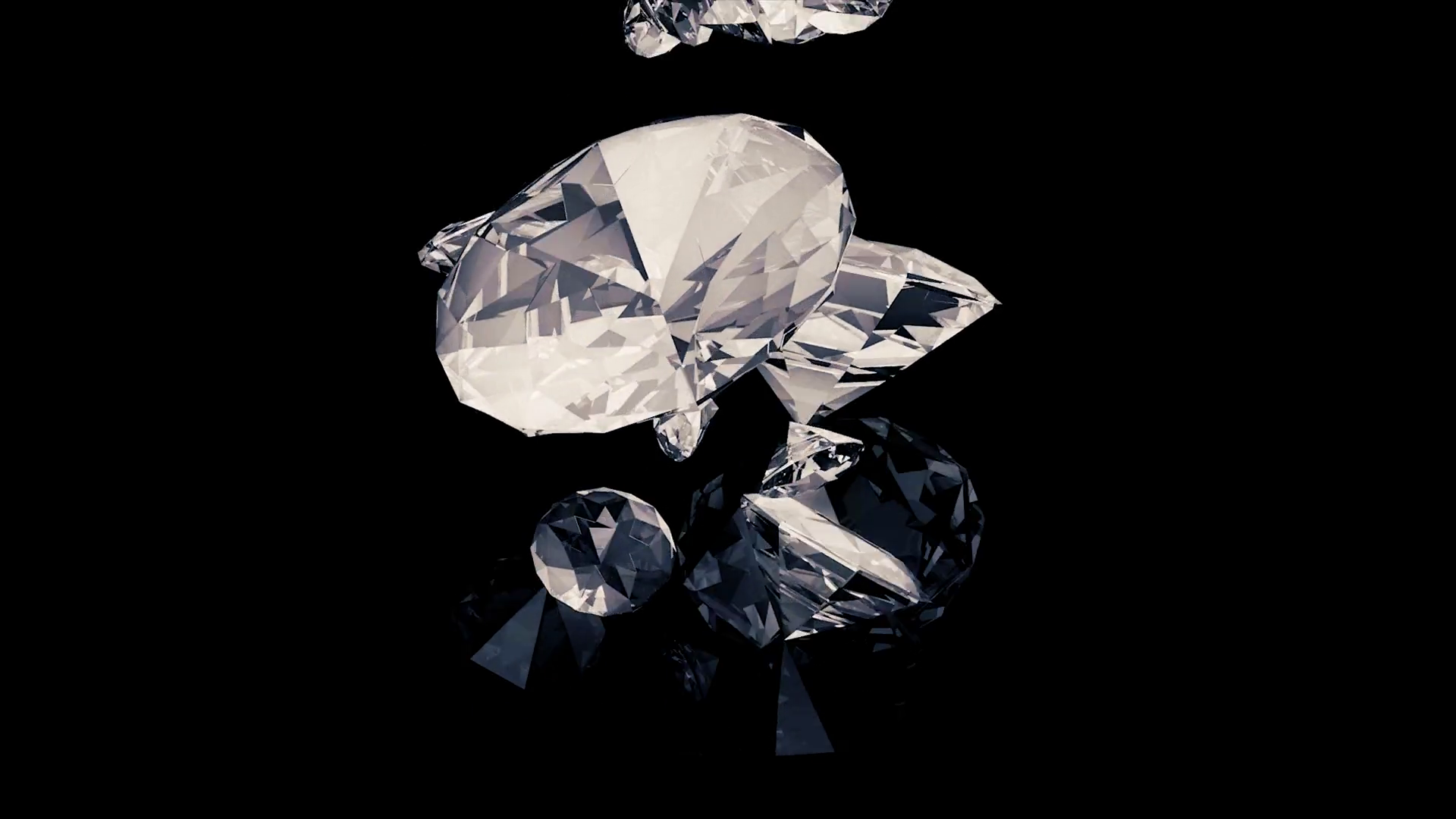 Small Big Diamonds Falling Down To Black Stock Footage SBV-348508790 ...