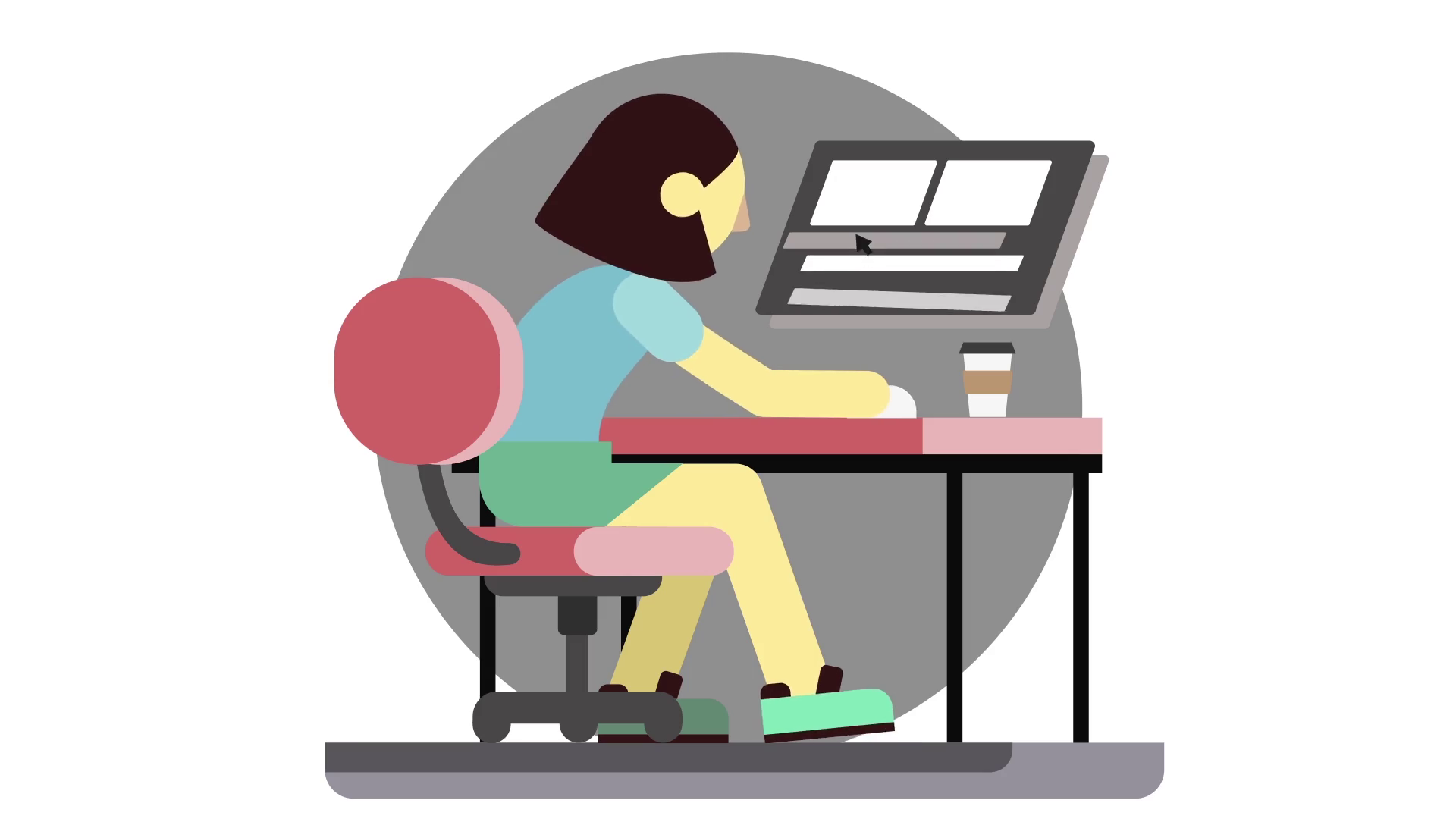 Cartoon Animation Of Angry Woman Sitting At Stock Footage SBV-348508725 ...