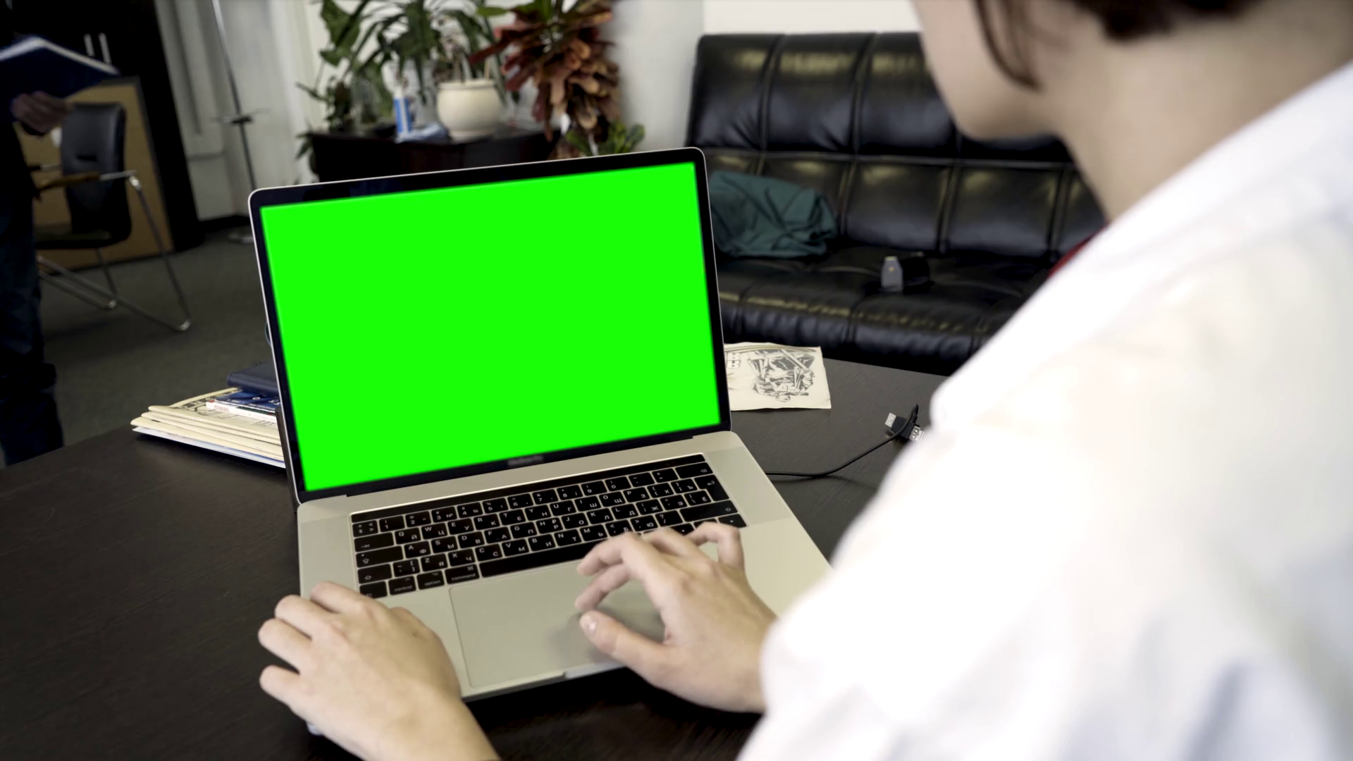 Over Shoulder Shot Of Woman Using Computer Stock Footage SBV-348508773 ...