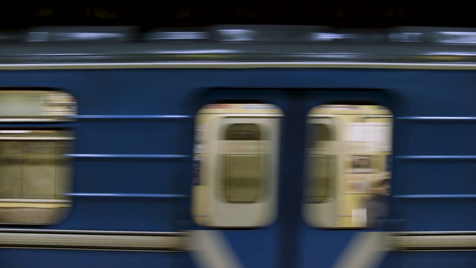 Cinemagraph - Blue Subway Train With People Stock Footage SBV-348511354 ...