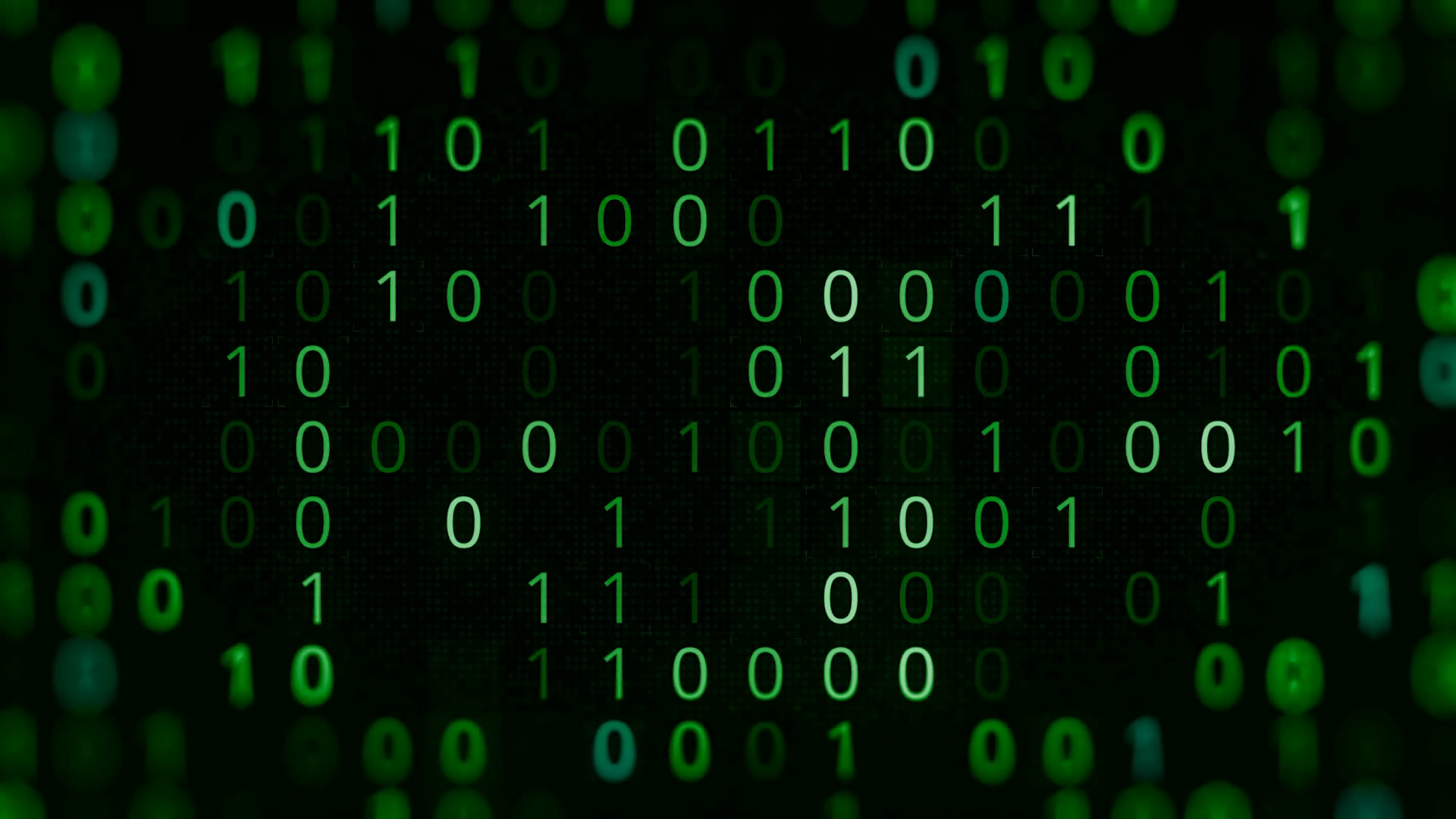 Green Background Of Matrix With Binary Code Stock Footage SBV-348513373 ...