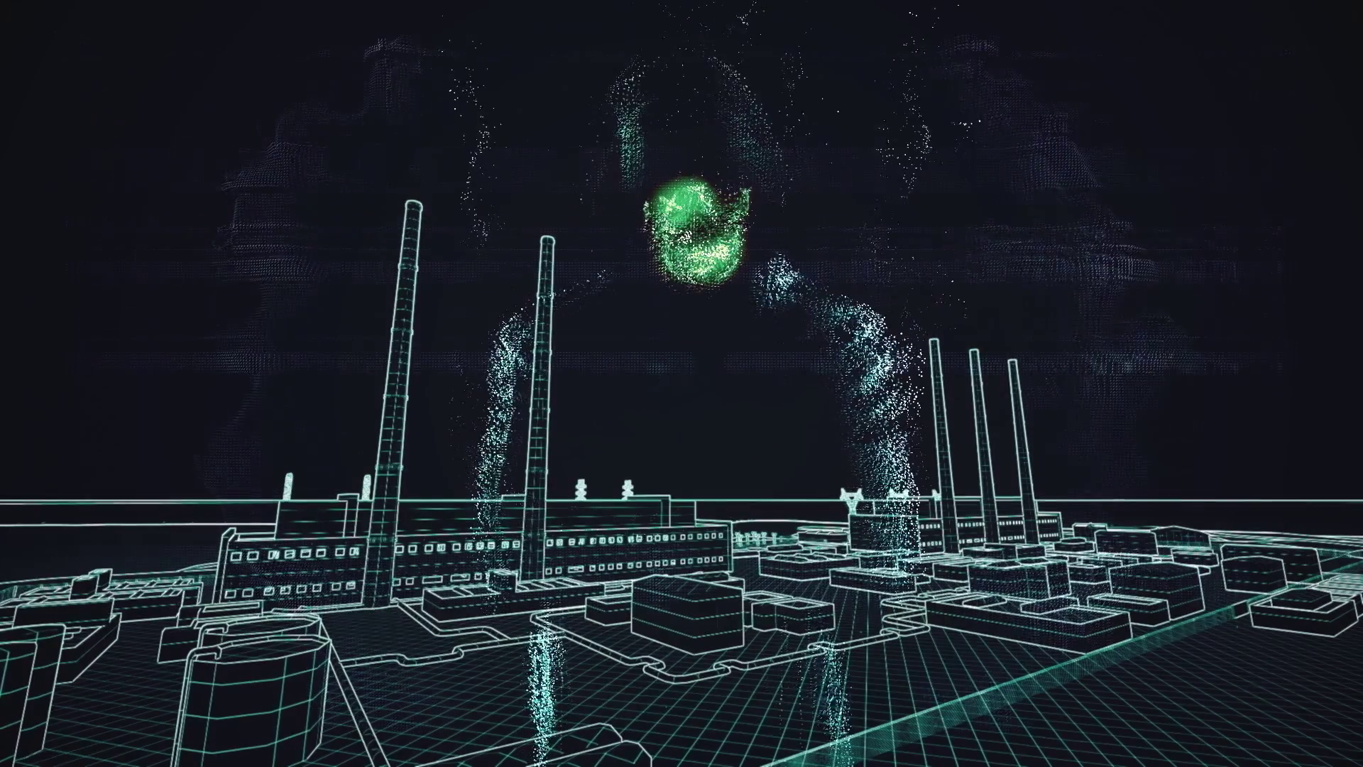 Man Cyber Figure In Hood Standing In Dark Stock Footage SBV-348512055 ...