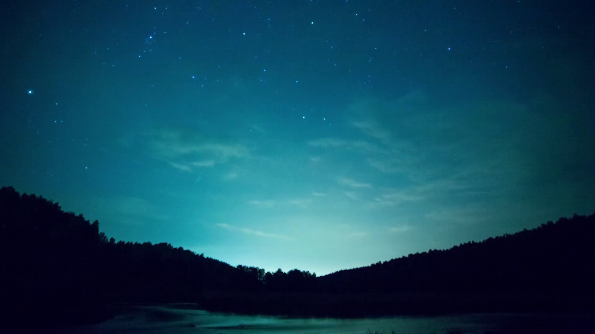 Stars Over Lake At Summer Night On Dark Sky Stock Footage SBV-348512060 ...