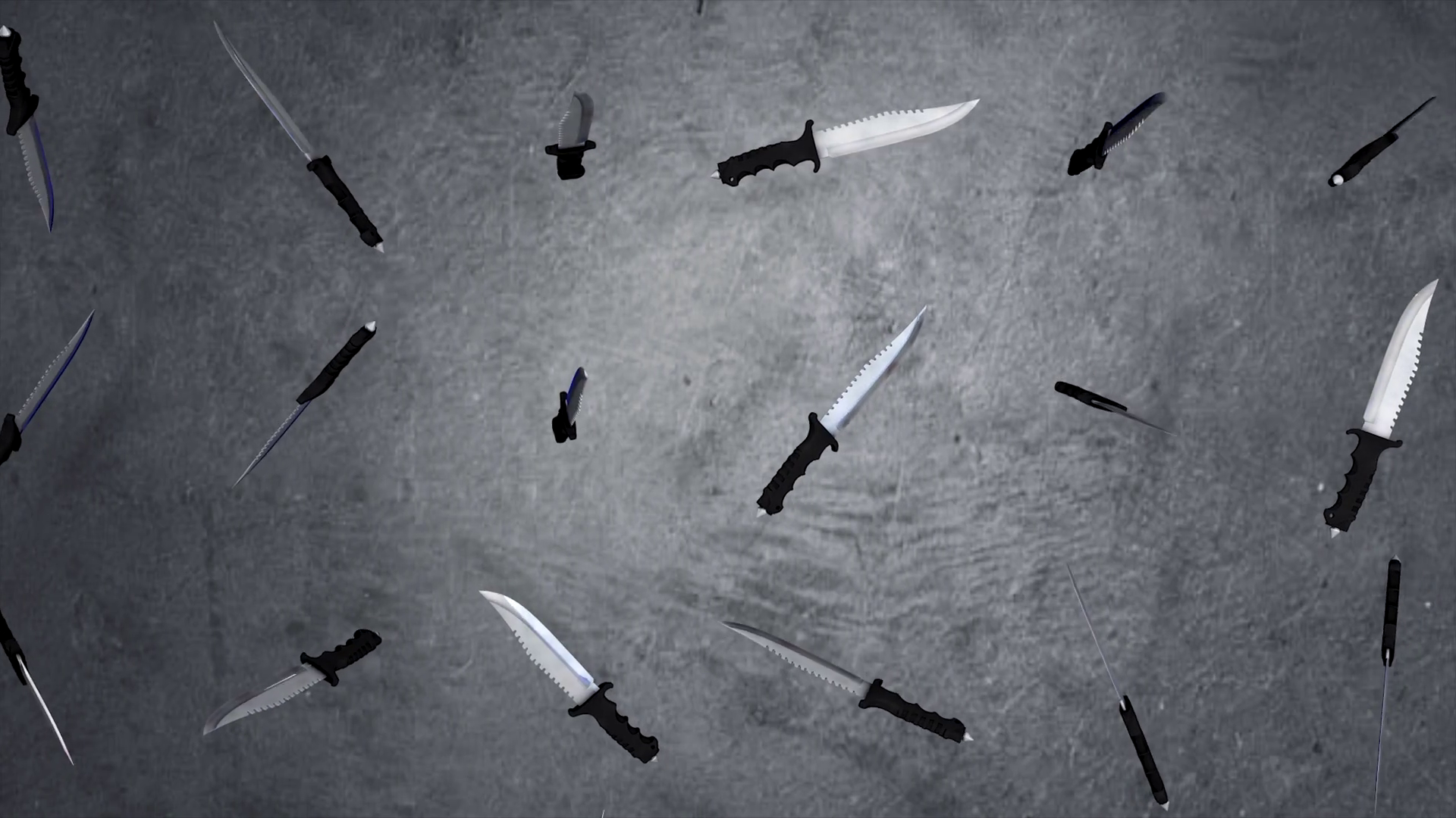 Animation Of Rotating Knifes On Grey Stock Motion Graphics SBV ...