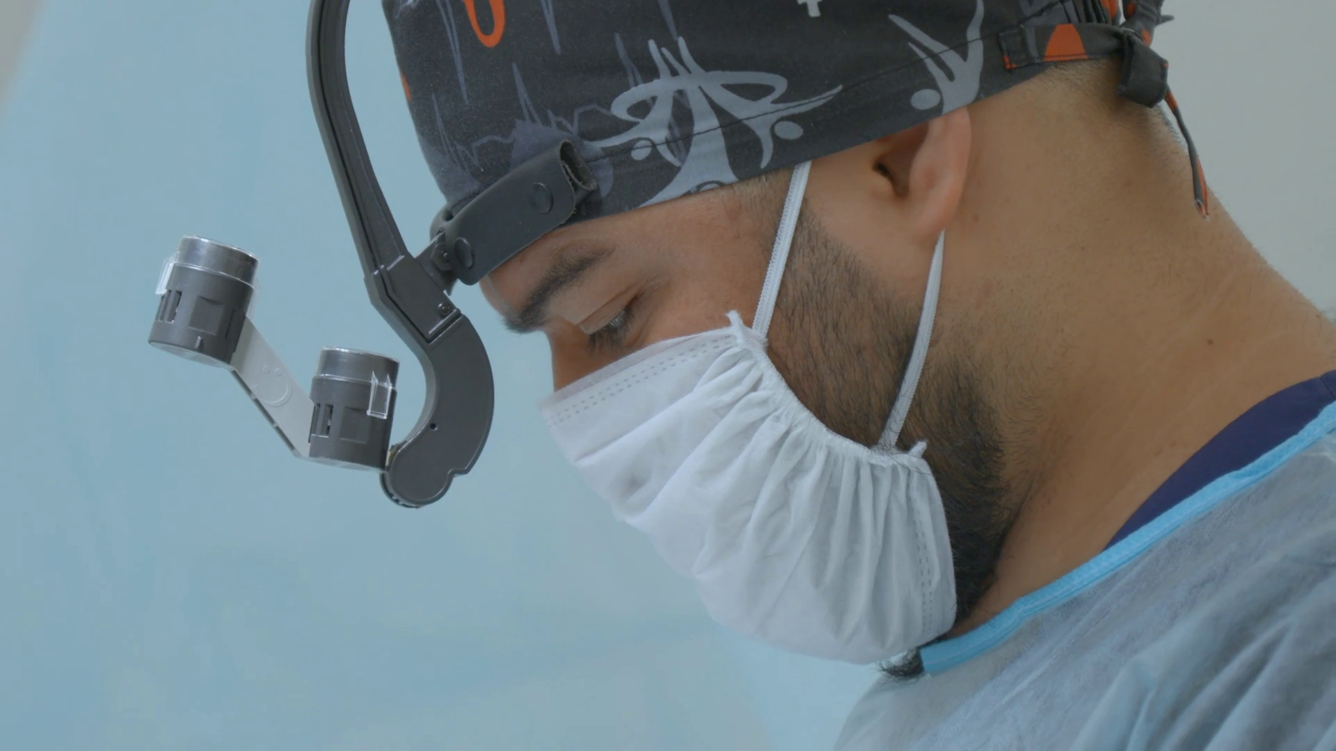 A Doctor Wearing Binocular Magnifying Stock Footage SBV-348576209 ...