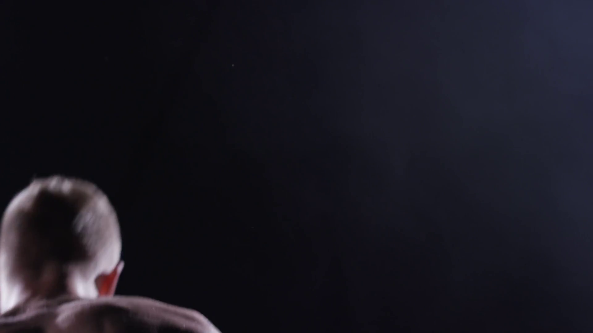 Shadow Boxing On Dark Background Back View Stock Footage SBV-348513120 ...