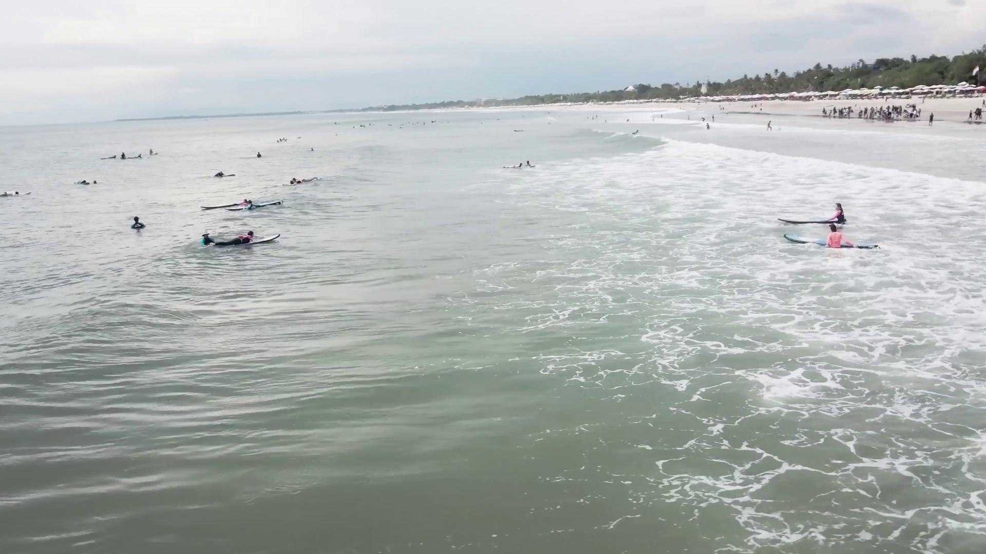 Surfers Starting Surfing Ride Together In Stock Footage SBV-348513610 ...