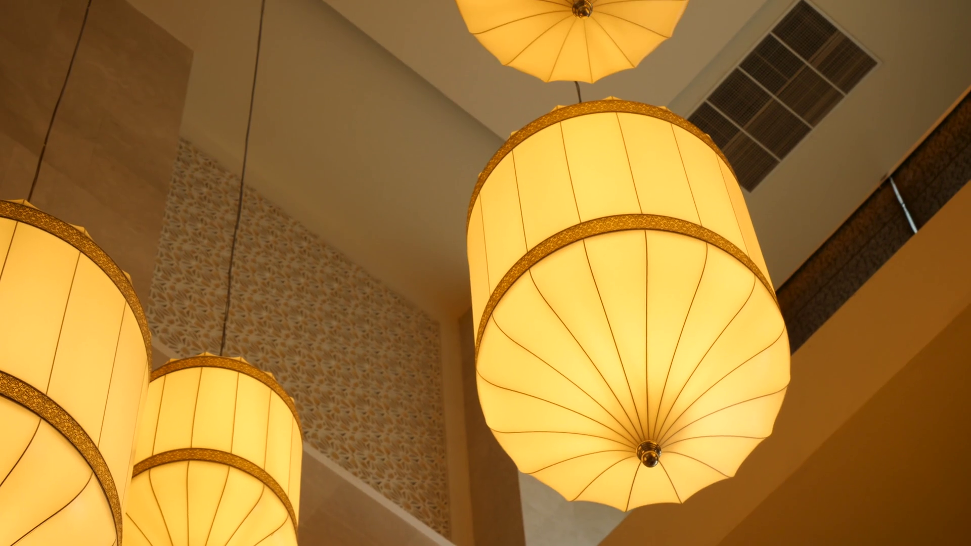 Paper Lanterns Hanging From Ceiling Chinese Stock Footage SBV-348513600 ...