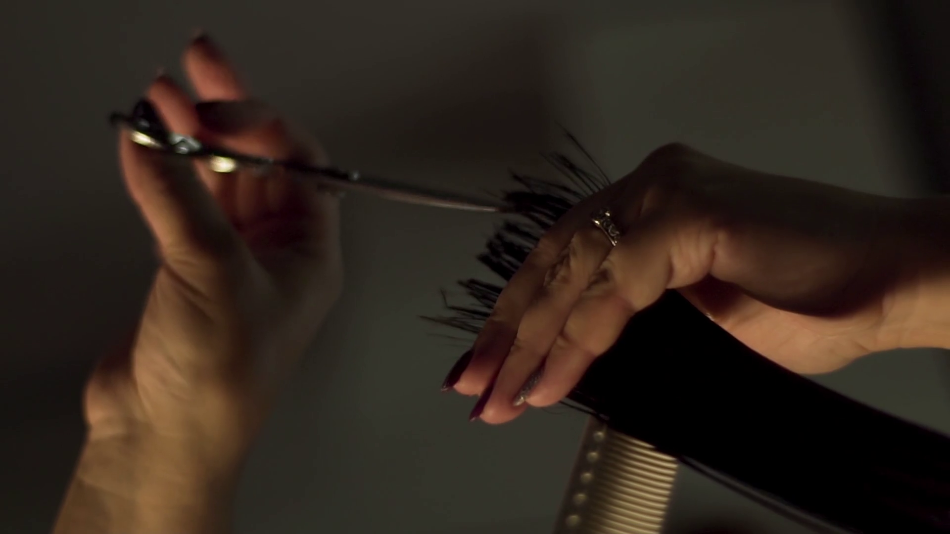 Scissors Cut Girls Hair Frame Hairdresser Stock Footage SBV-348513727 ...