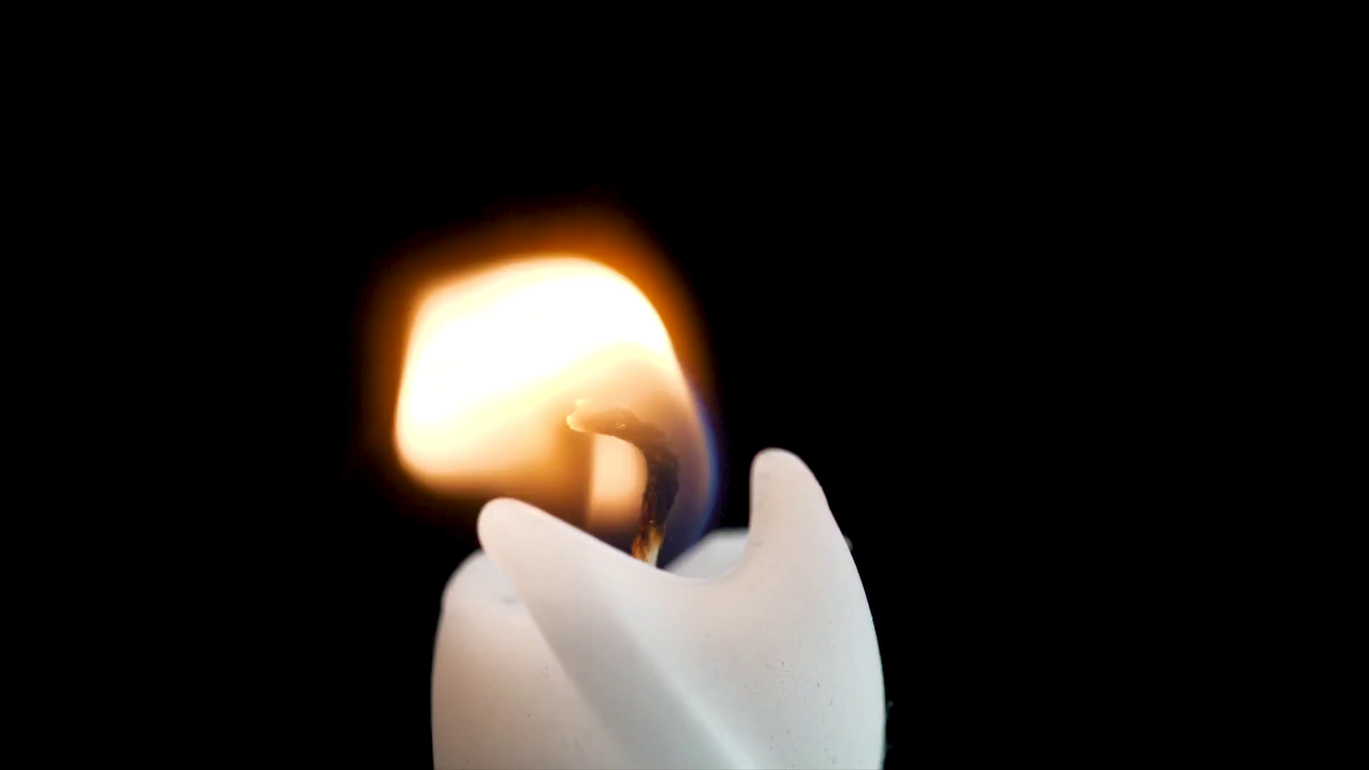 Detail Of Burning Candle Fire Flame Against Stock Footage SBV-348514008 ...