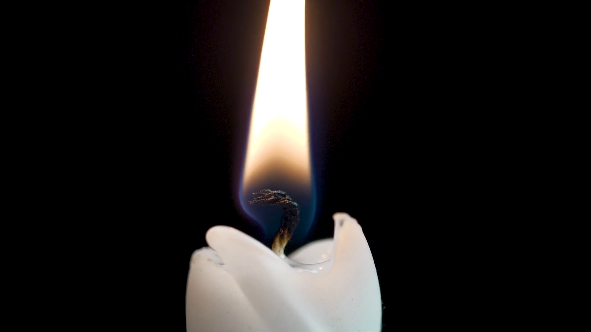 Detail Of Burning Candle Fire Flame Against Stock Footage SBV-348514055 ...
