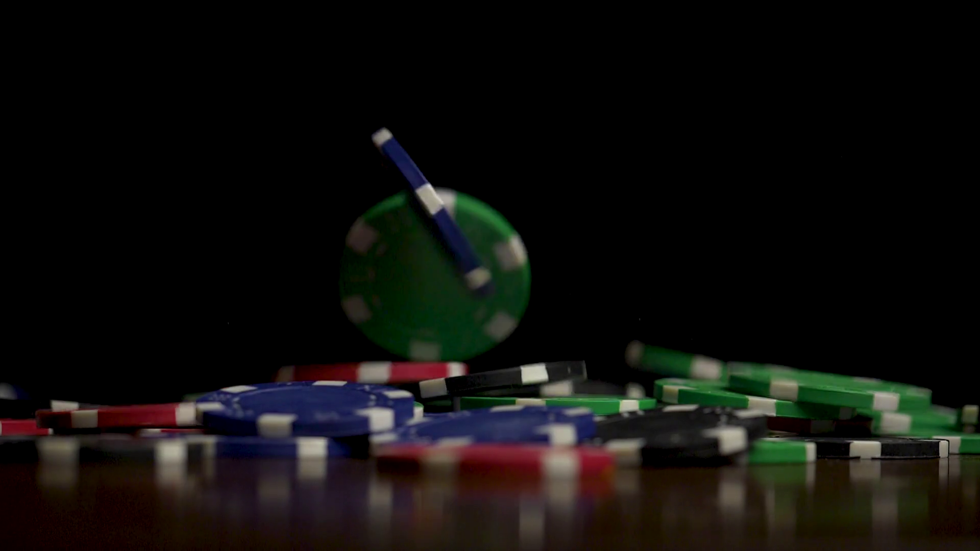Falling Poker Chips Isolated On Black Stock Footage SBV-348514575 ...