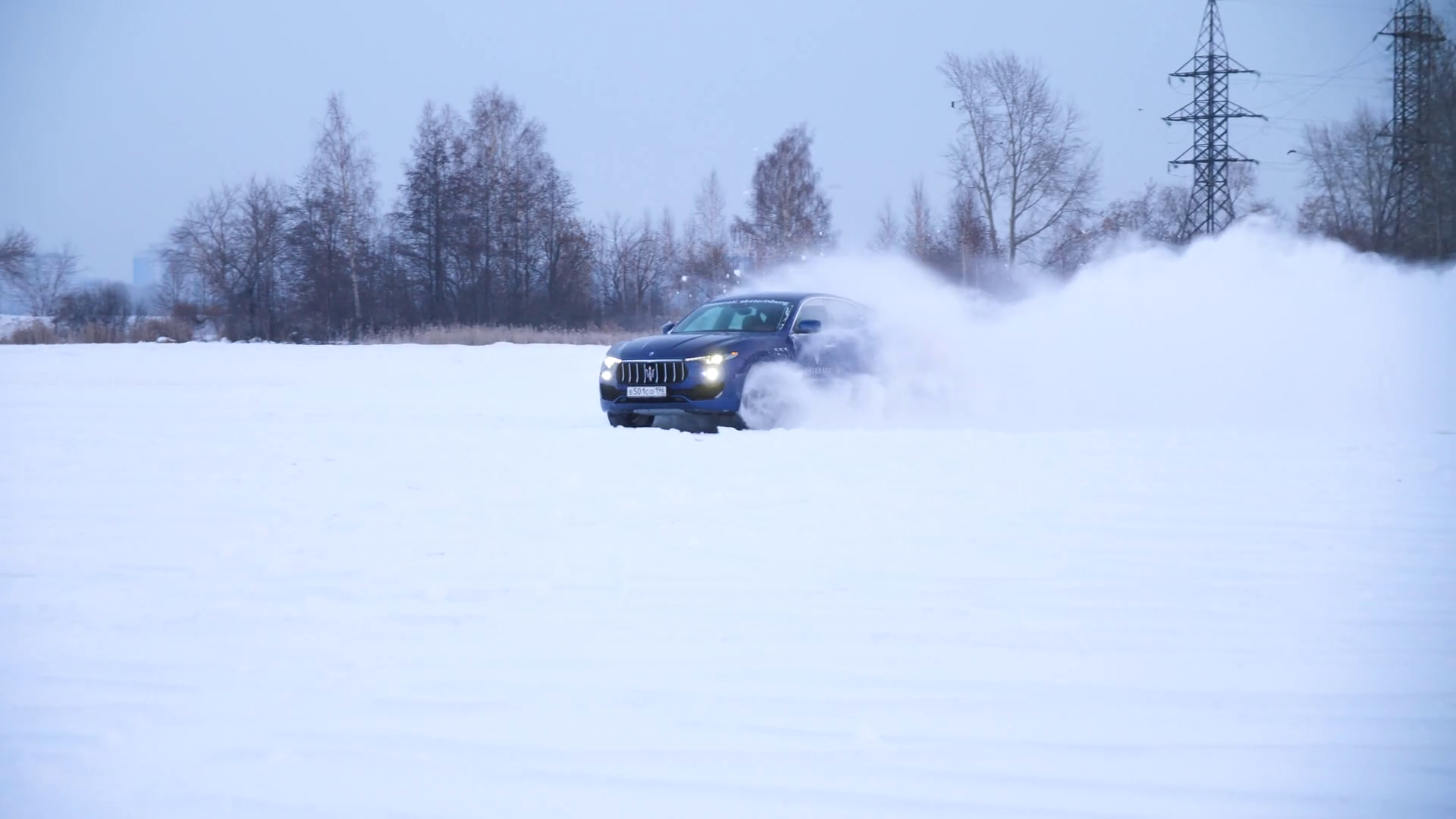 Sliding On Ice Line Snow Drifting Driving In Stock Footage SBV ...