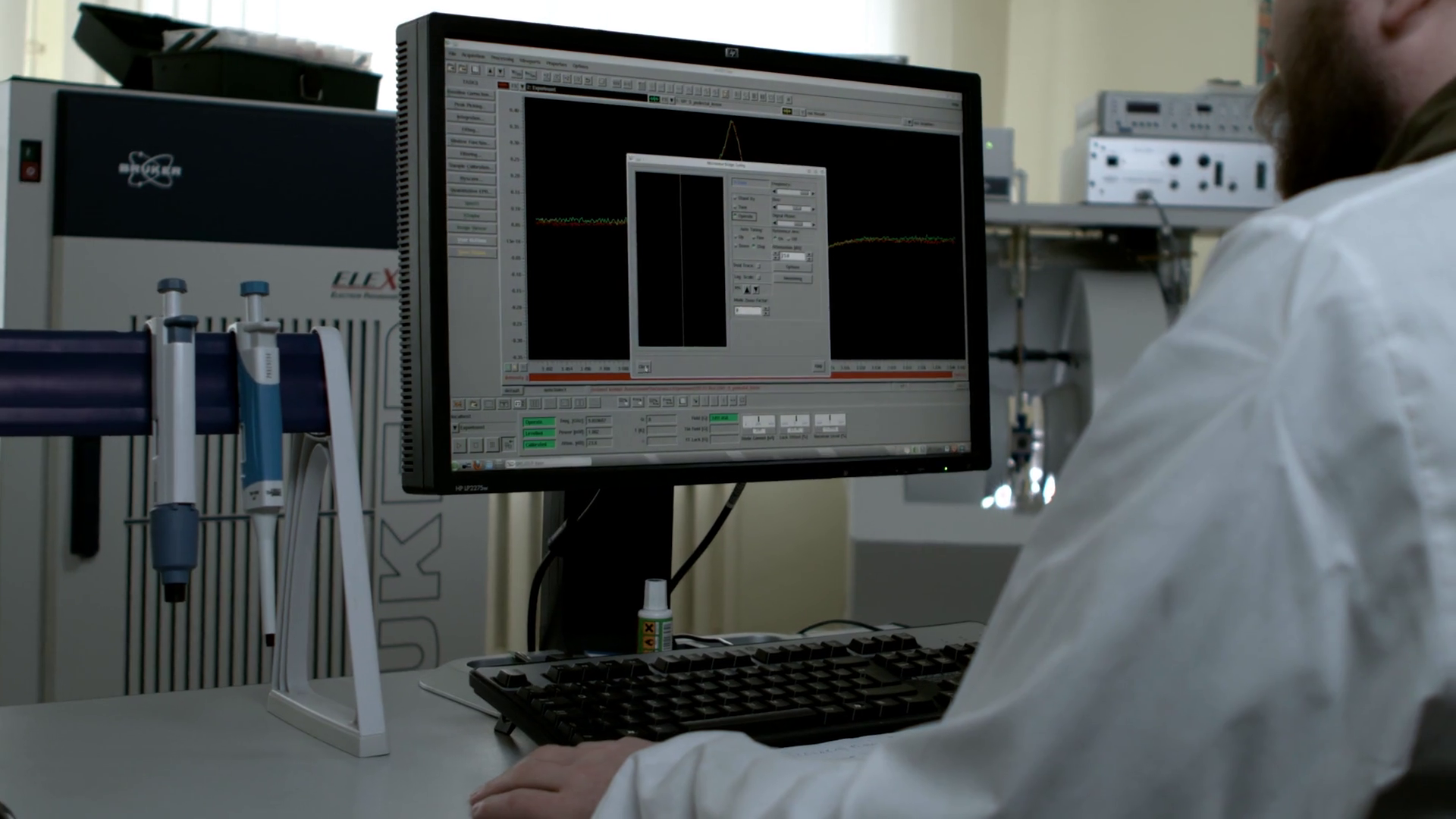 Scientist Working With Analysis Dna Software Stock Footage SBV ...
