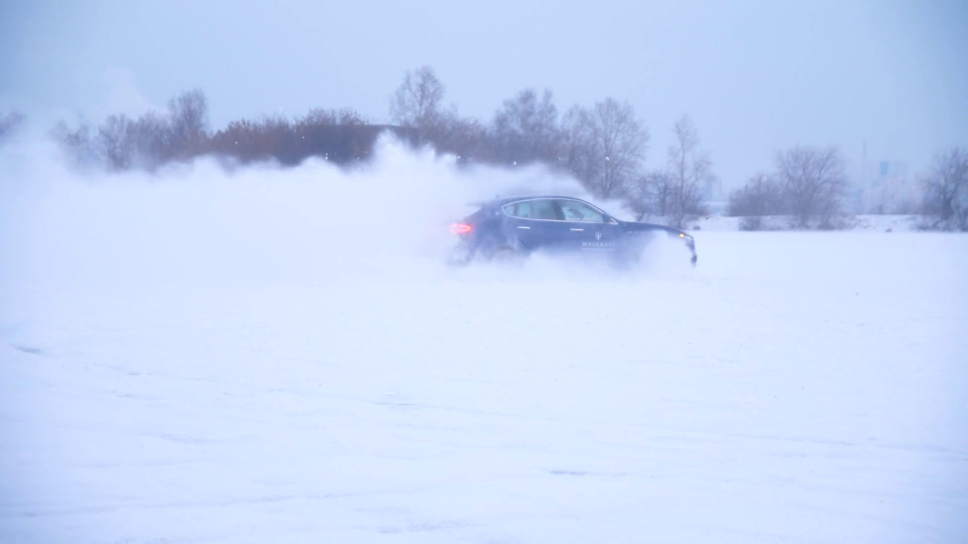 Sliding On Ice Line Snow Drifting Driving In Stock Footage SBV ...