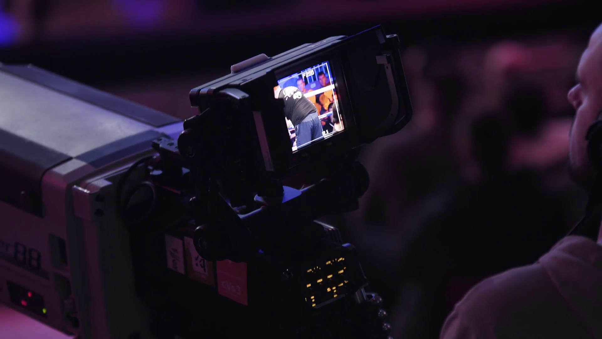 Tv Camera In Concert Hal Professional Stock Footage SBV-348518829 ...