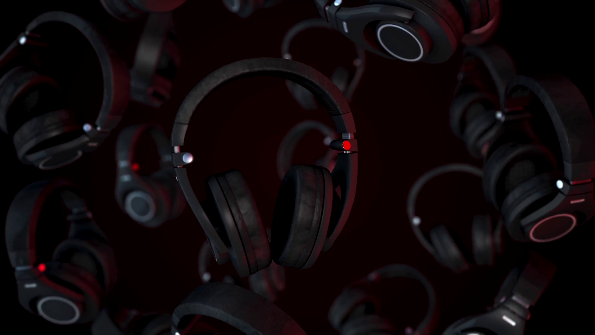 Rotating Headphones Gray Headphones Wire Stock Footage SBV-348520960 ...