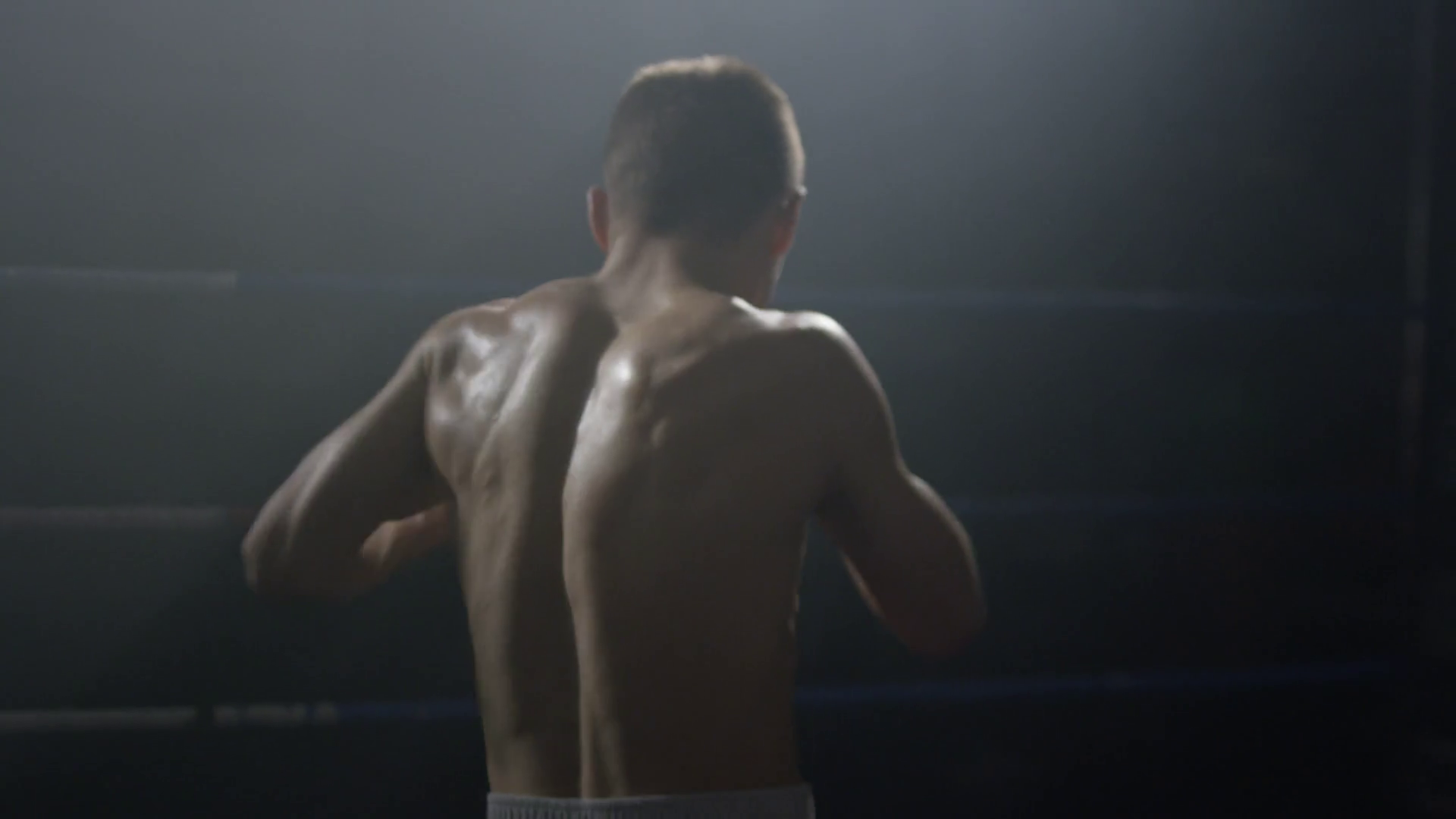 Shadow Boxer Strong Muscular Boxer Workout Stock Footage SBV-348522955 ...