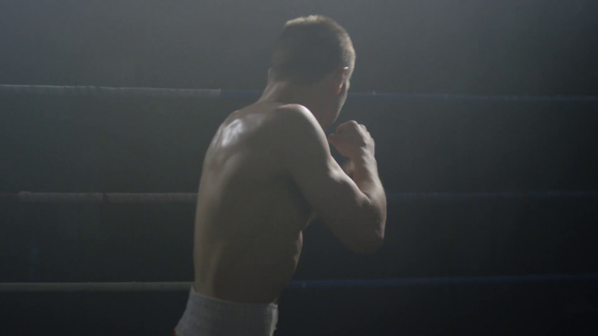 Shadow Boxer Strong Muscular Boxer Workout Stock Footage SBV-348522971 ...