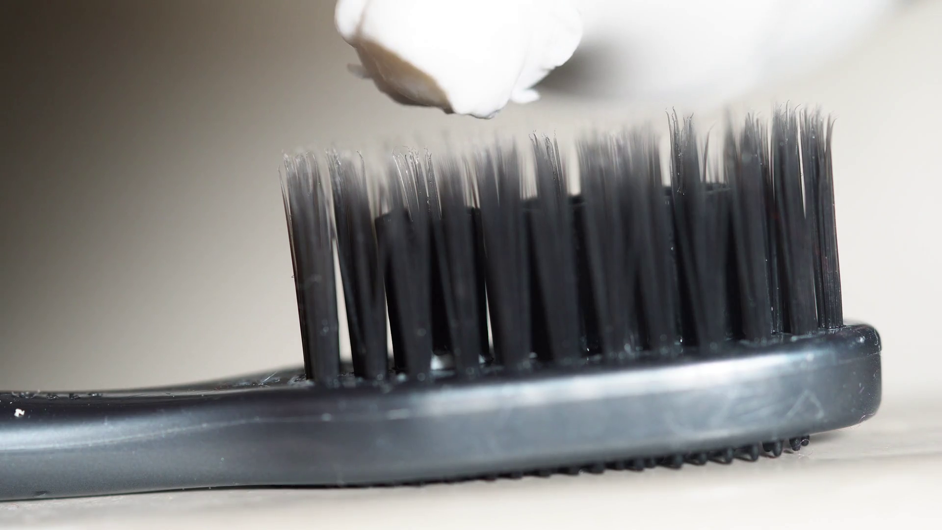 Close-up Of Grey Toothbrush With Toothpaste Stock Footage SBV-348526739 ...