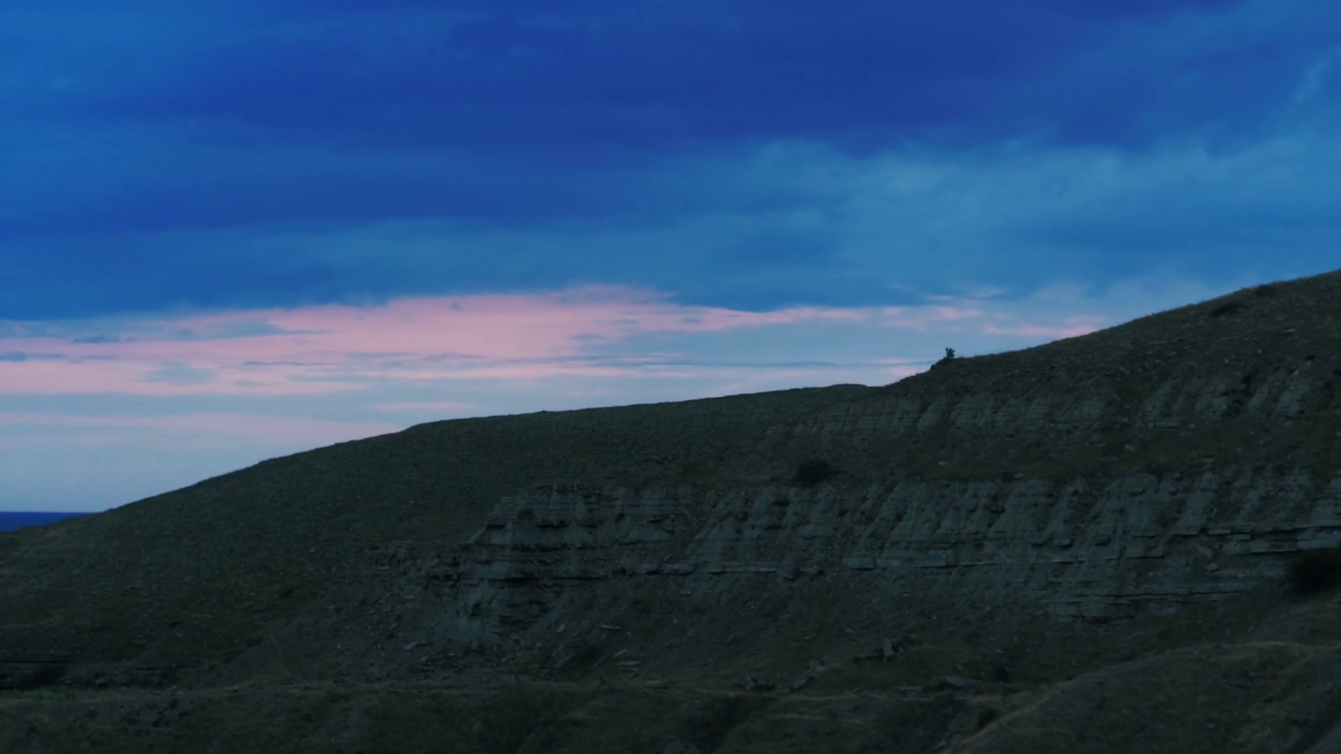 Amazing View Of Large Grey Cliff Against Sea Stock Footage SBV ...