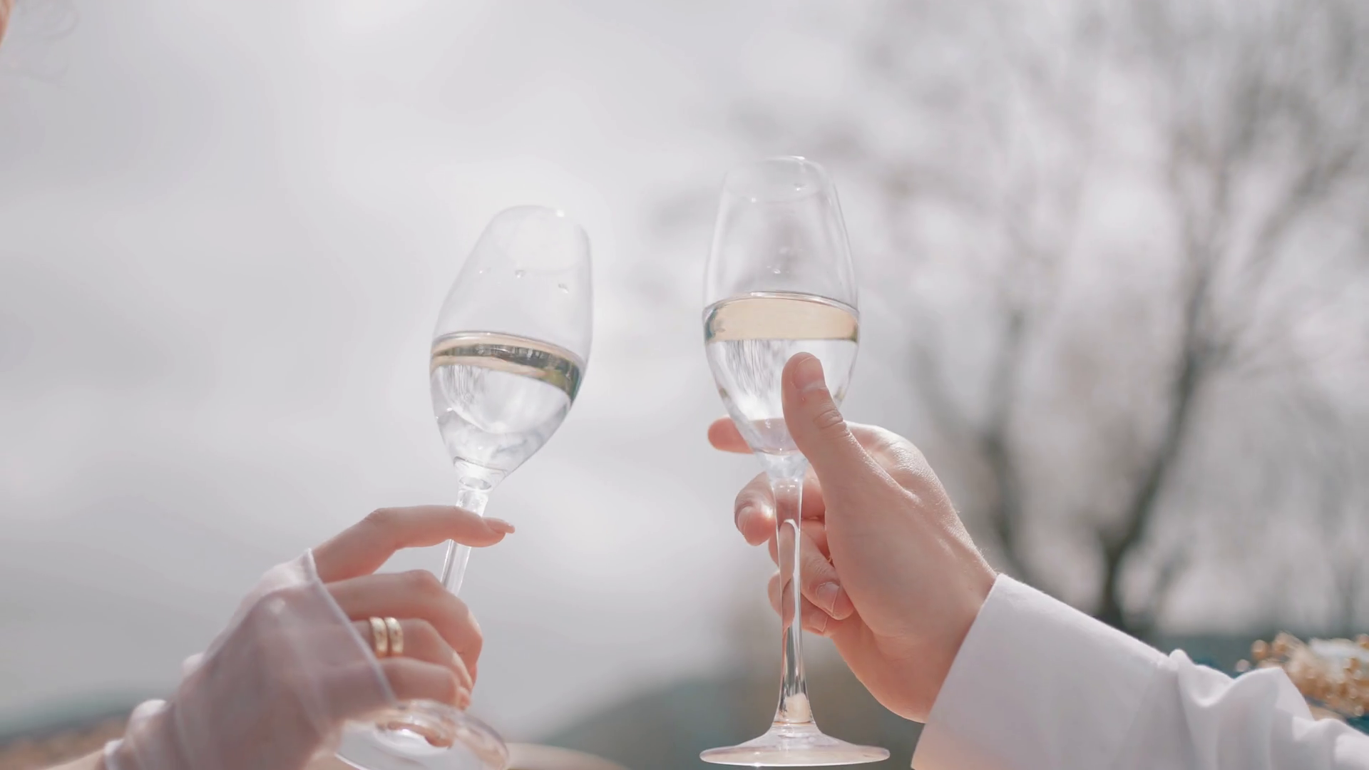Close Up Side View Of Groom Bride Hands Stock Footage SBV-348538919 ...