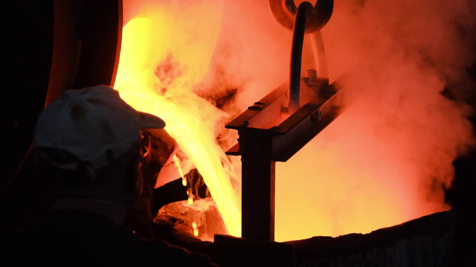 Hot Steel Pouring At Steel Plant Stock Stock Footage SBV-348535855 ...