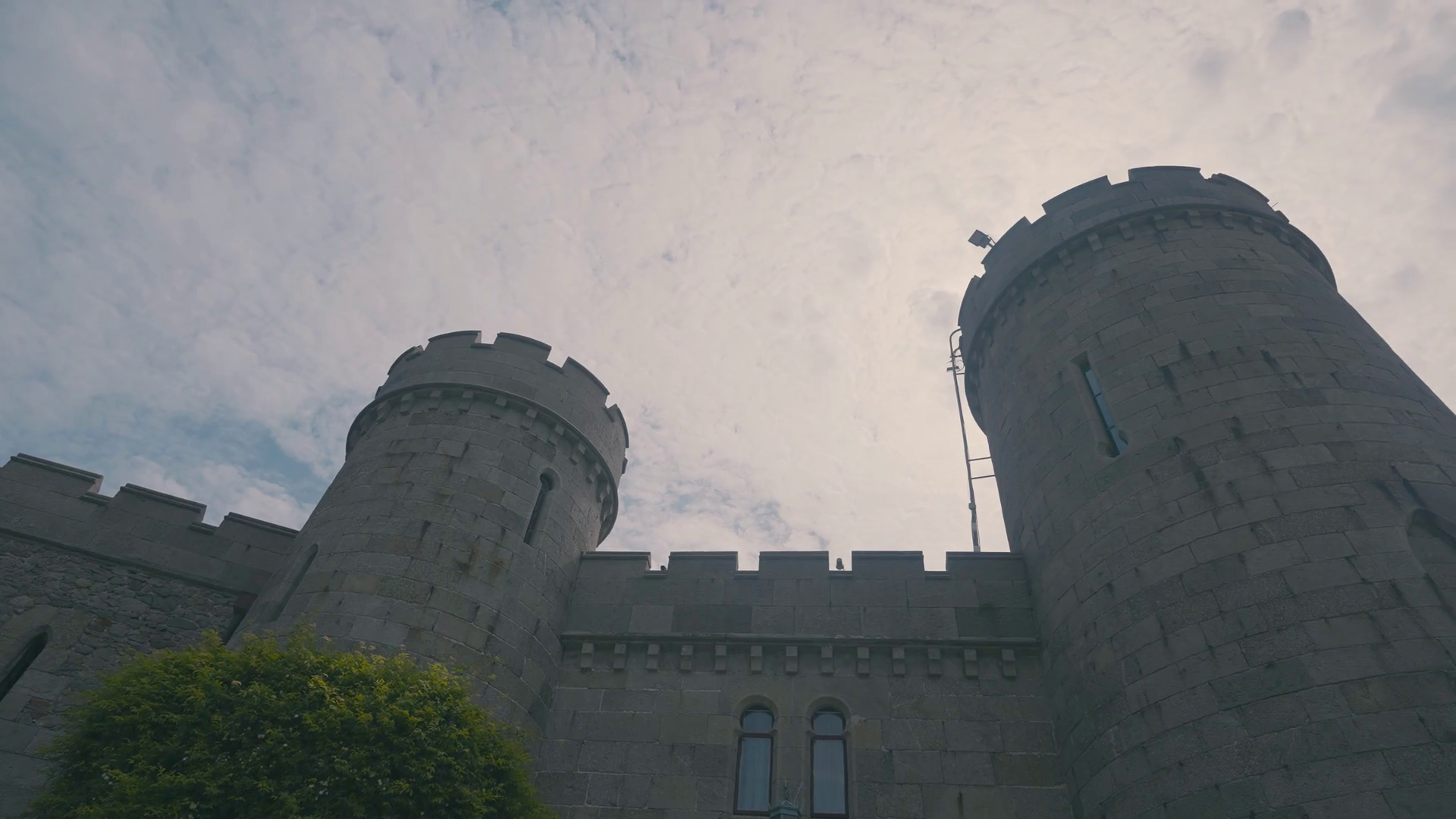 Bottom View Of Medieval Castle Action Large Stock Footage SBV-348550336 ...