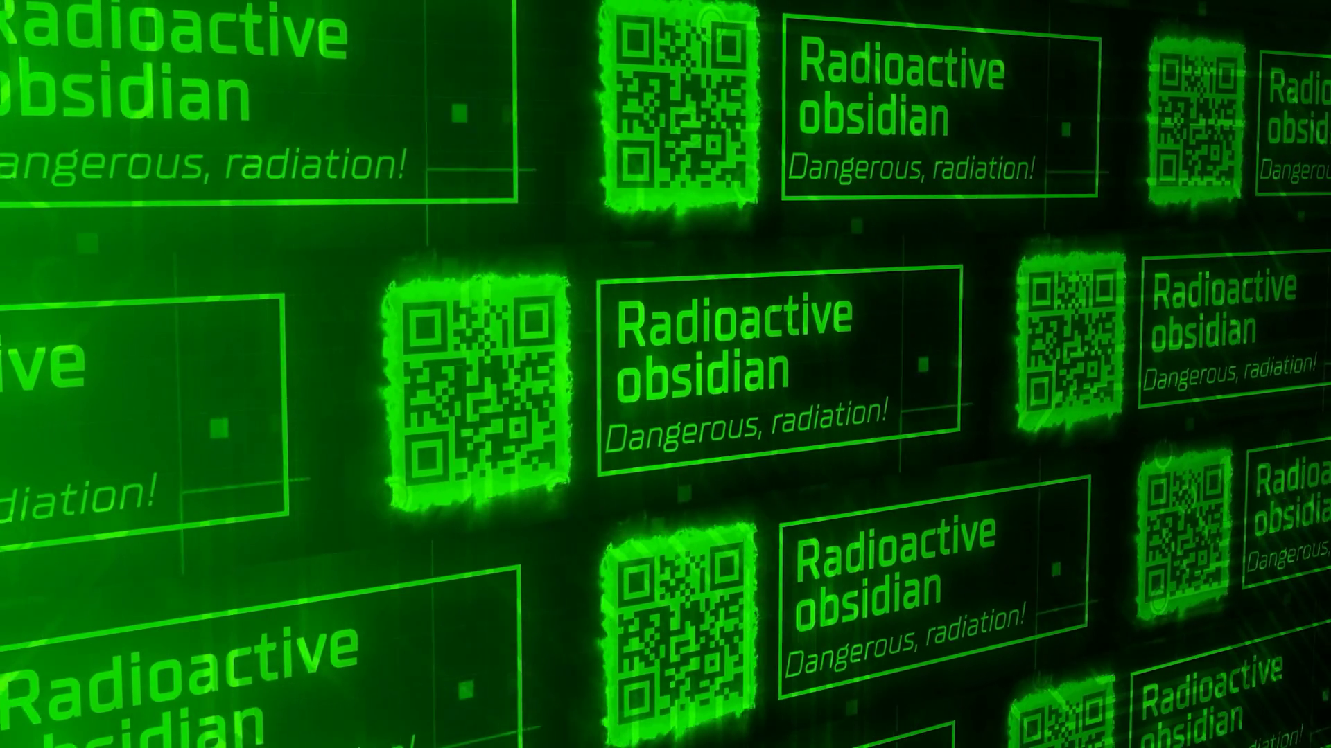 Abstract Qr Codes Inscription Radioactive Stock Motion Graphics SBV ...
