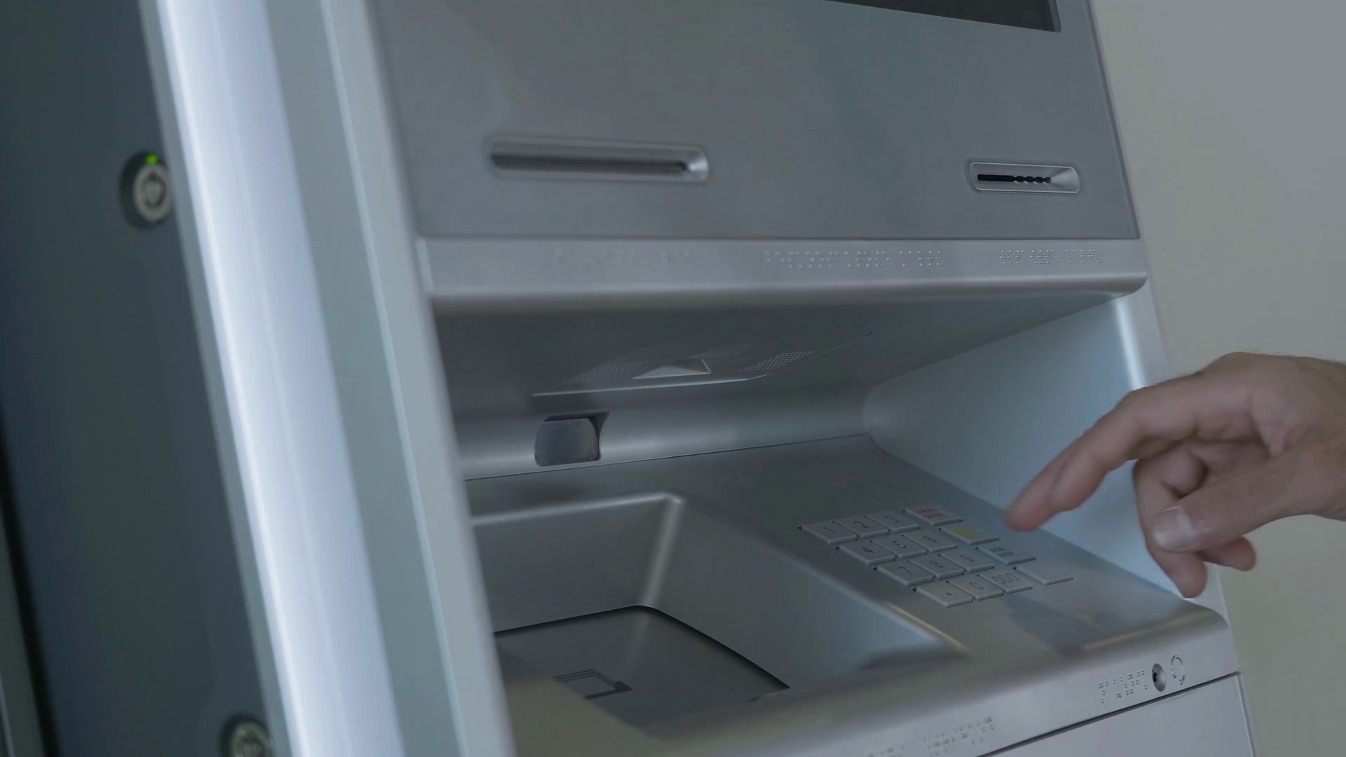Male Hand Entering Pin Code On Atm Keyboard Stock Footage SBV-348542428 ...