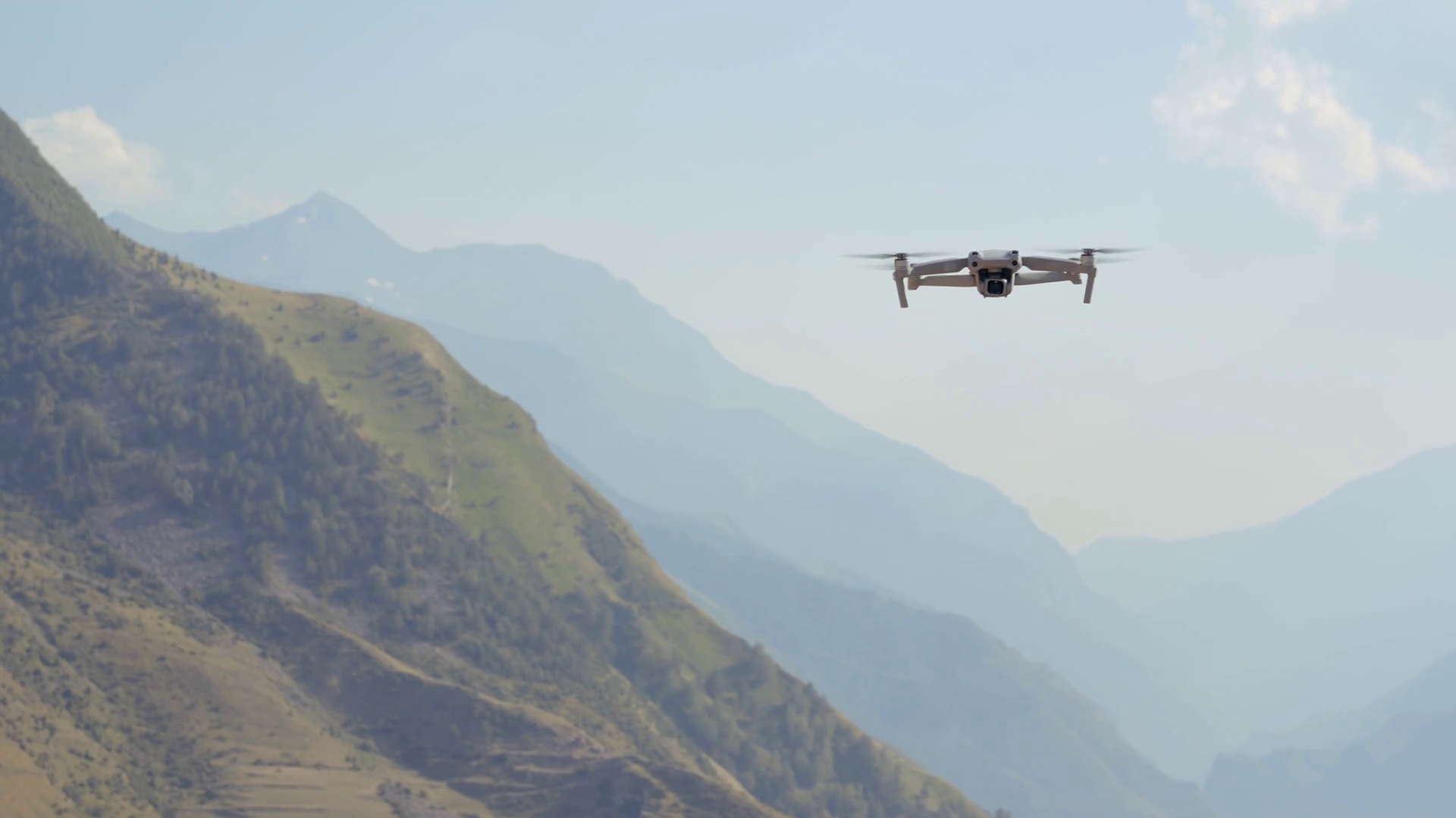Aerial View Of Quadcopter Flying Above Green Stock Footage SBV ...